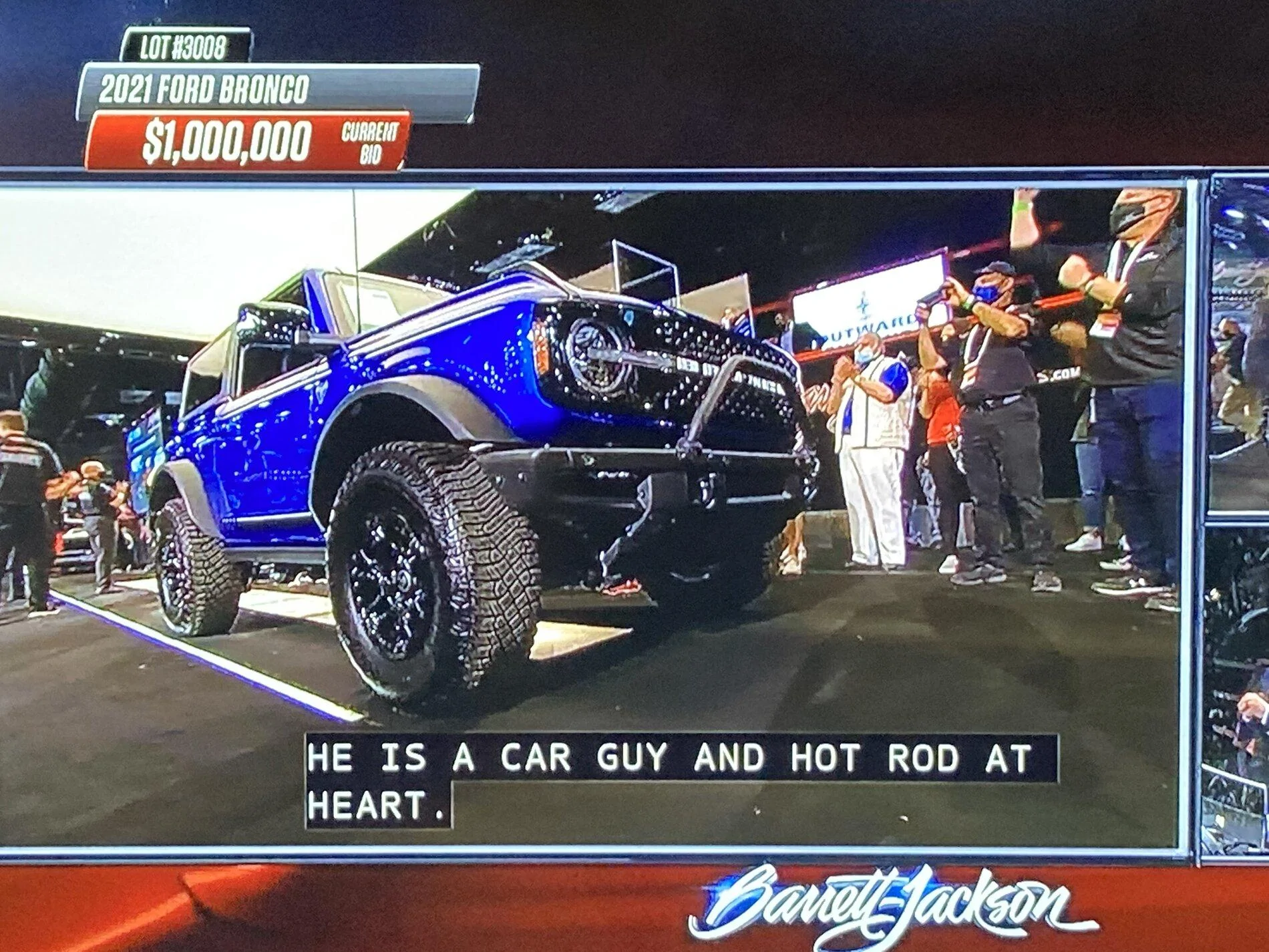 2021 BRONCO VIN 001 – SOLD at Barrett Jackson Auction for $1,075,000 ...