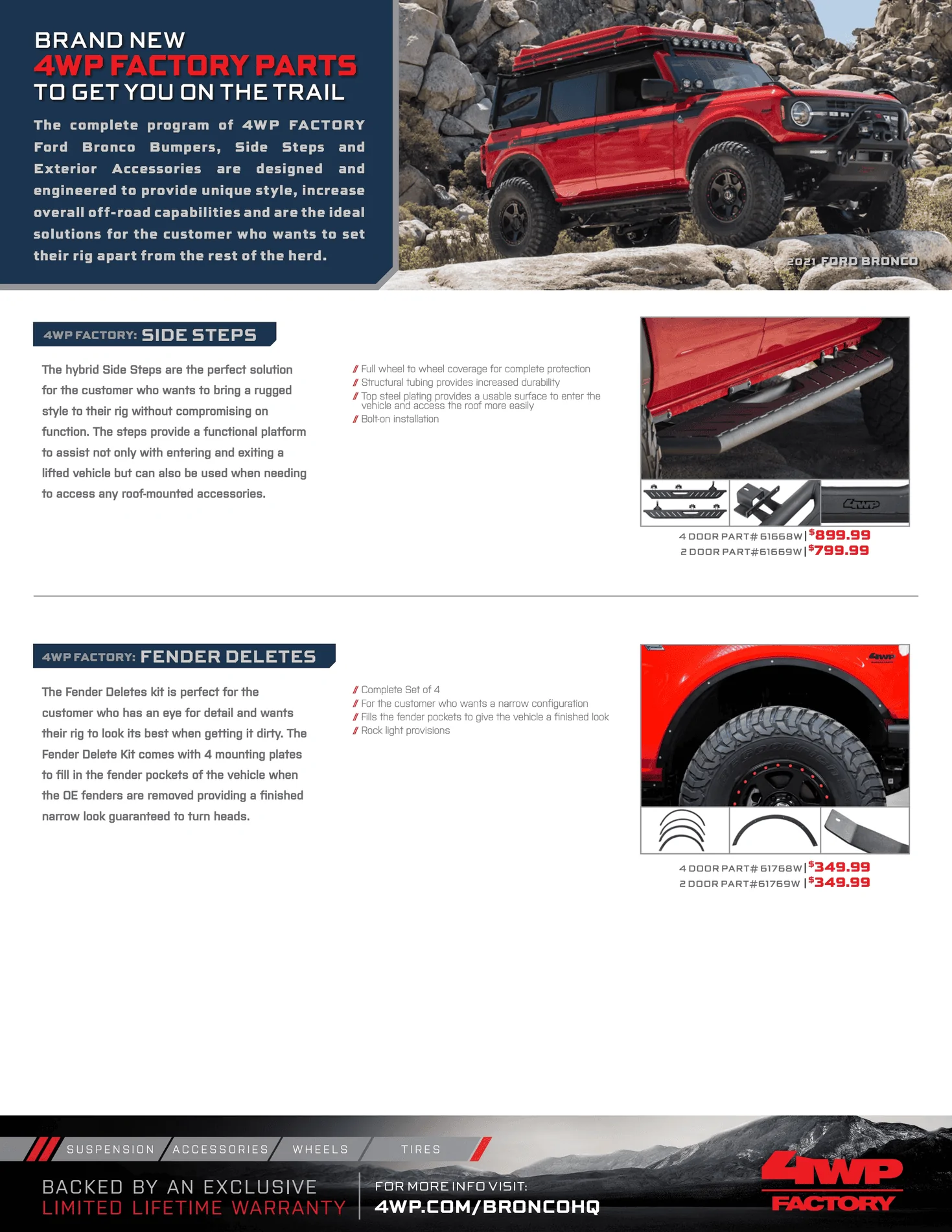 4WP Bronco Program Official Launch. Accessories / Parts Catalog and ...