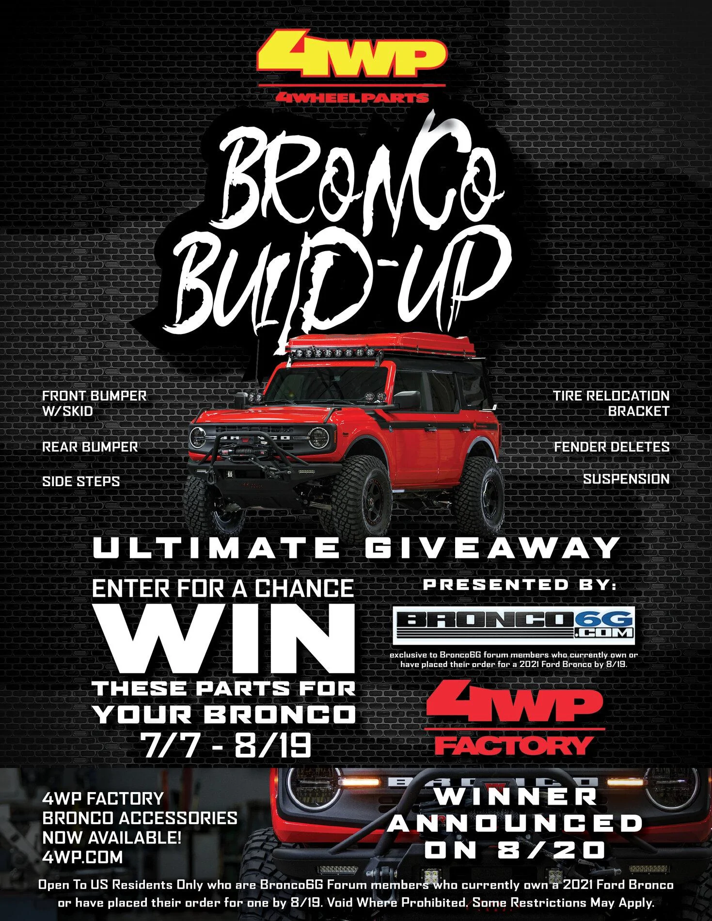 🏁 Bronco6G / 4WP Ultimate Bronco Build-Up Giveaway! Enter Inside | Page ...