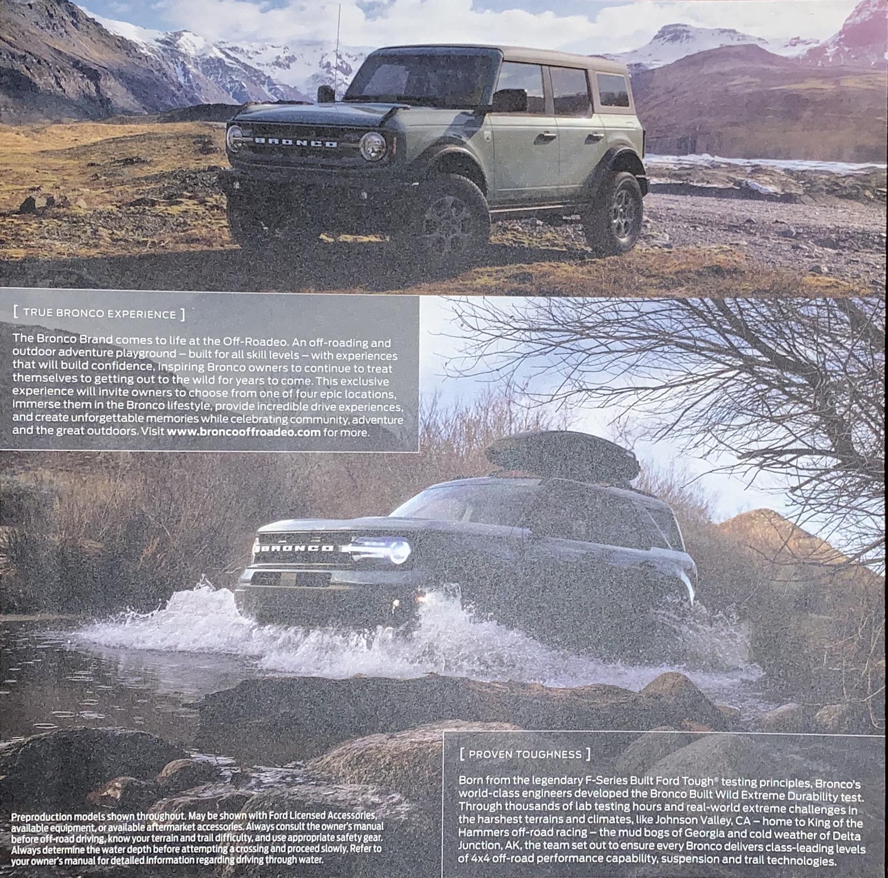 Bronco & Bronco Sport Physical Brochure / Pamphlet | Bronco6G - 2021 ...
