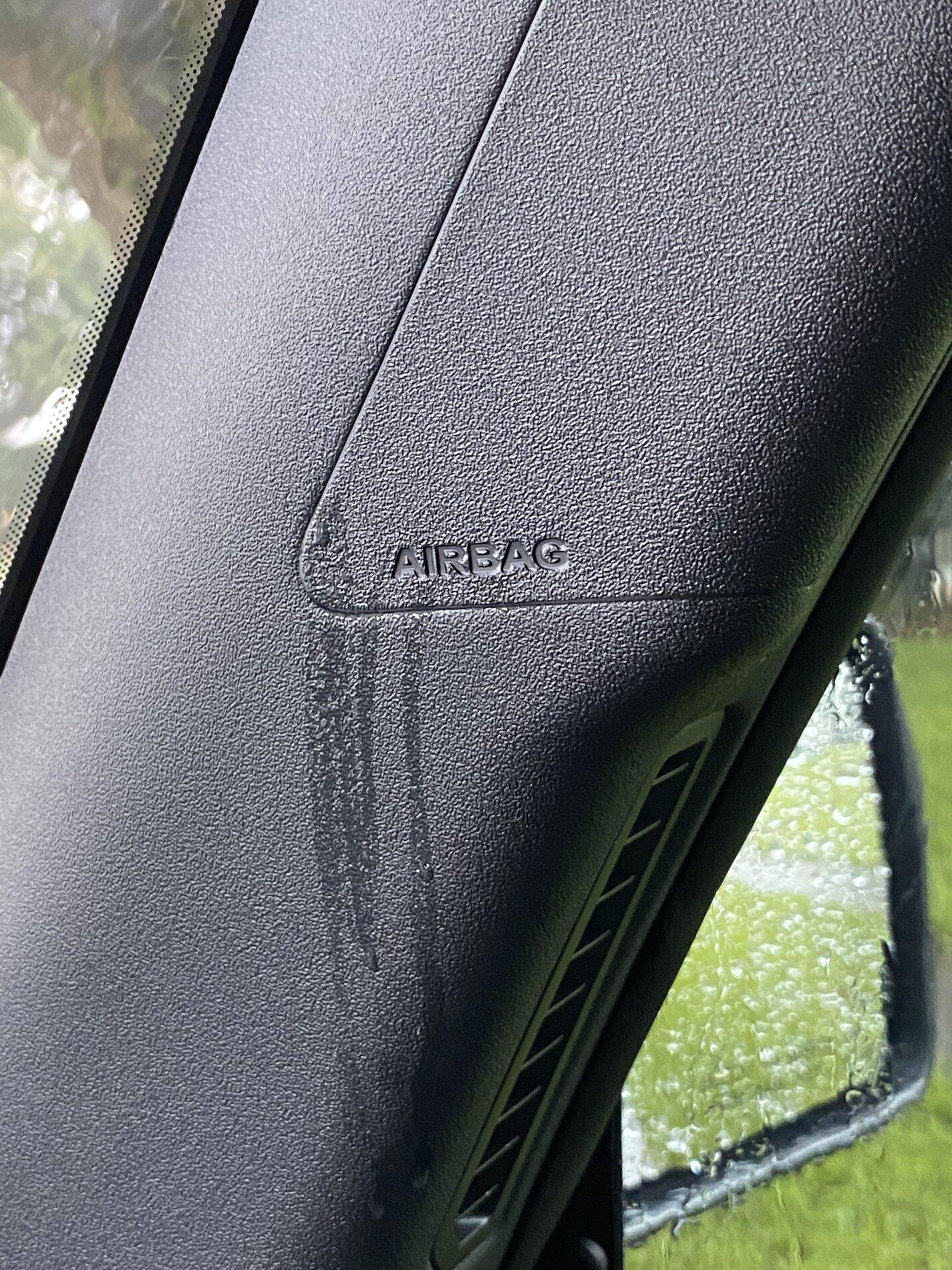 Water leaking from A-pillar airbag cover in heavy rain | Bronco6G ...