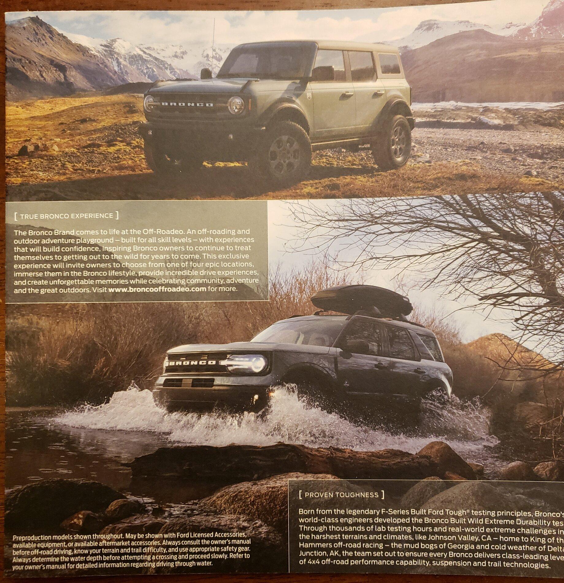 Bronco & Bronco Sport Physical Brochure / Pamphlet | Bronco6G - 2021 ...