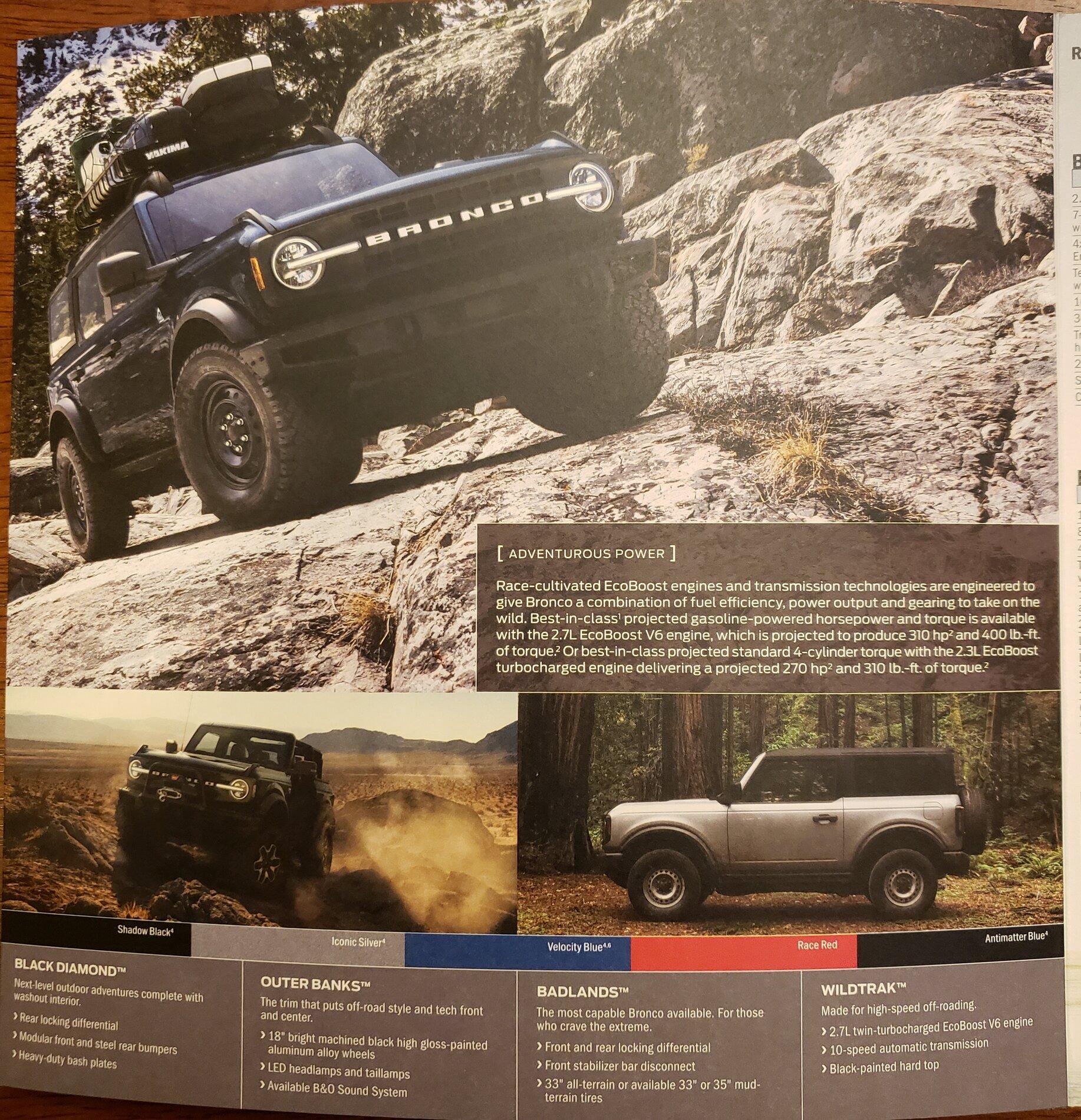 Bronco & Bronco Sport Physical Brochure / Pamphlet | Bronco6G - 2021 ...