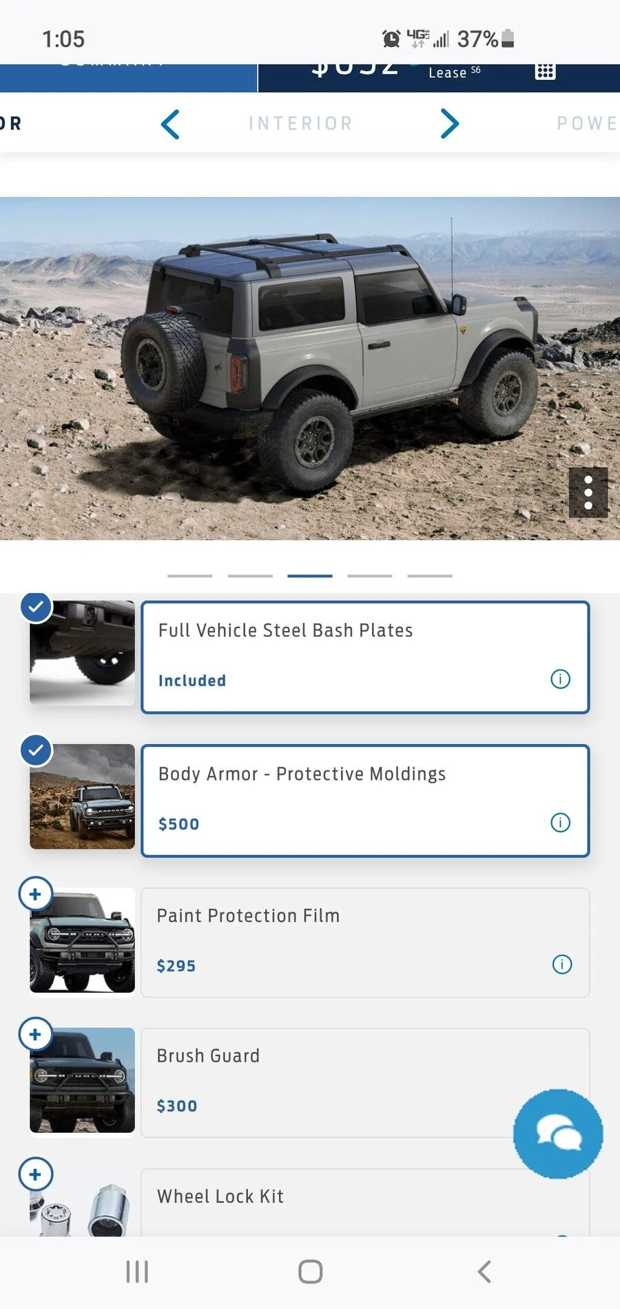 New option in the build and price? Body Armor - Protective Moldings ...