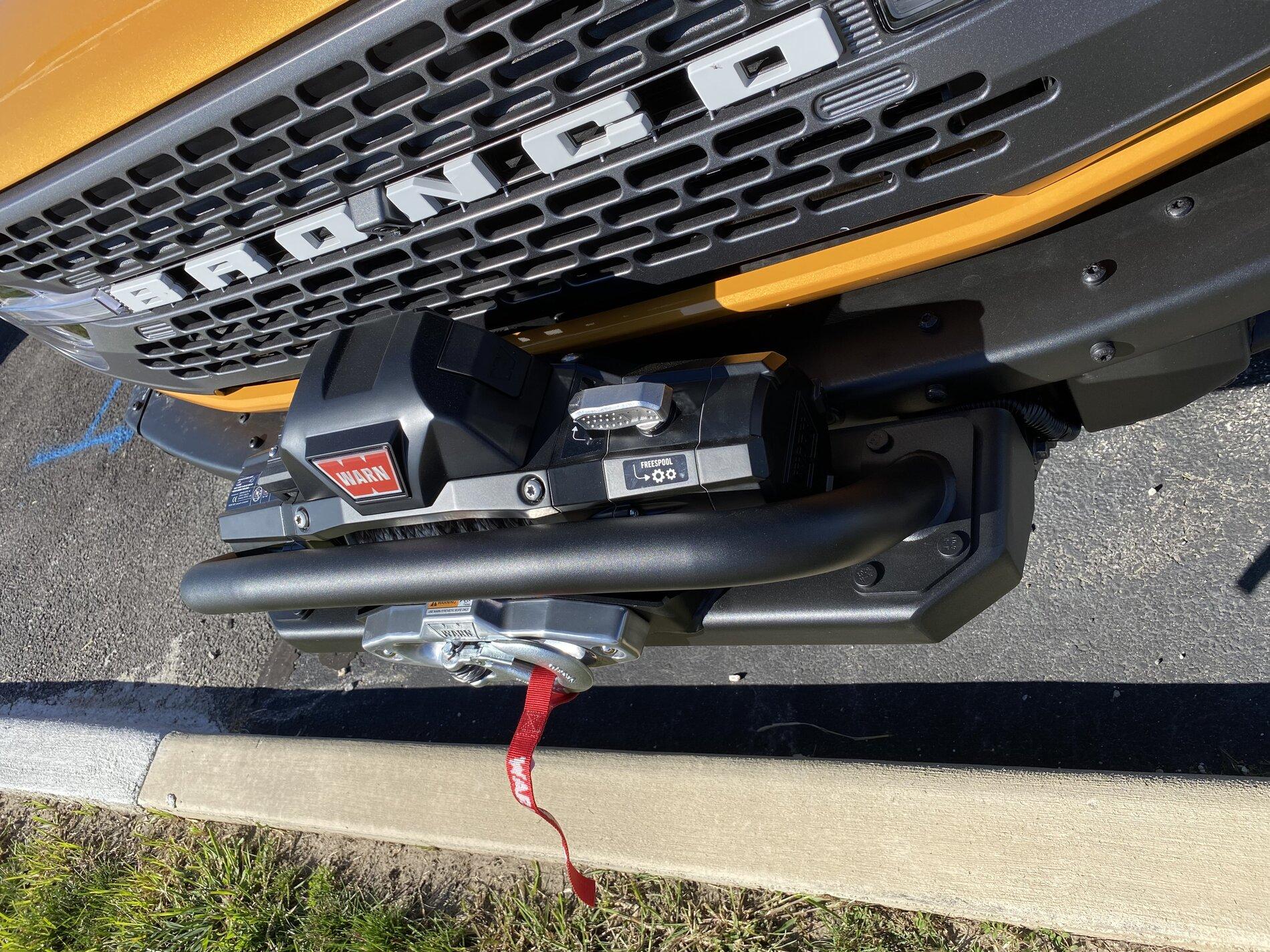 Details of the Ford Performance Winch Package - Installed on a ...