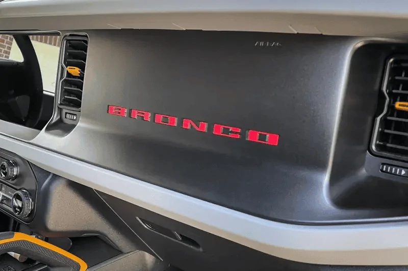 2021 Bronco StickerFab Vinyl Dash Inlay Lettering 21BRONCOINTINLAY ...