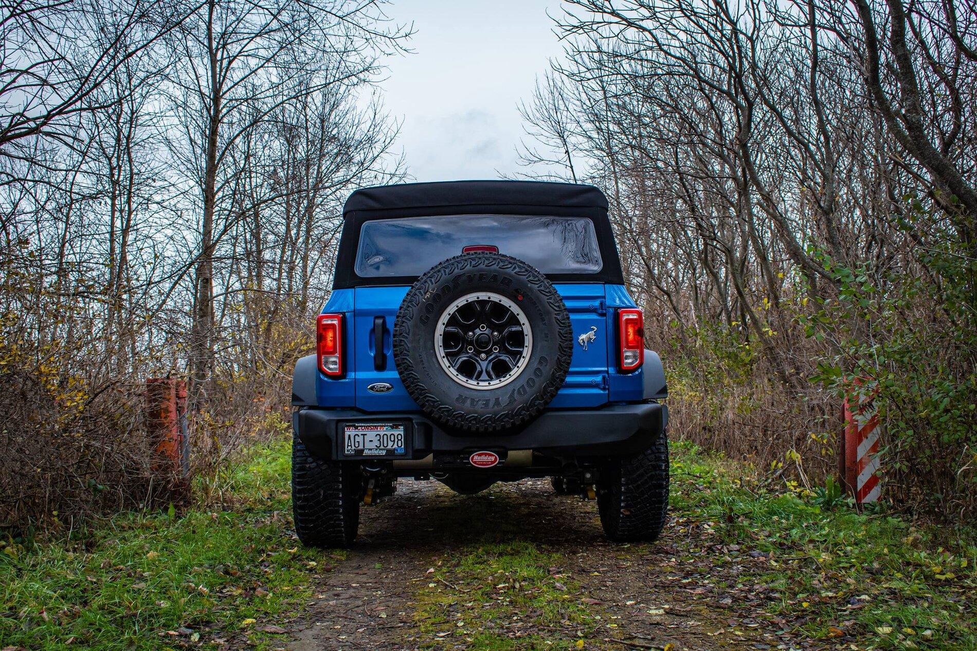 Velocity Blue Base Sasquatch Bronco with Ford Accessory Retro Graphics ...