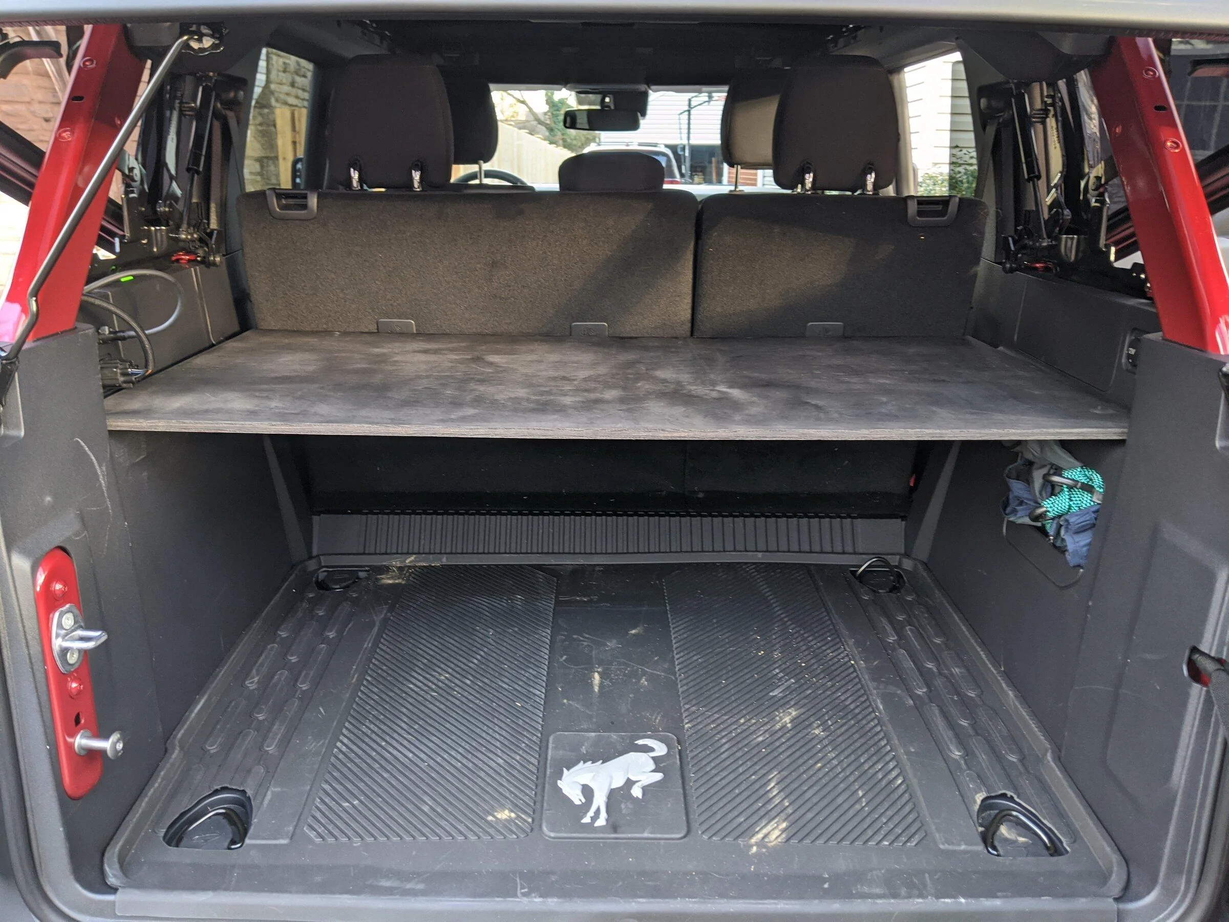 [DIY] $28 trunk storage shelf for 4 door Broncos. No cutting required ...