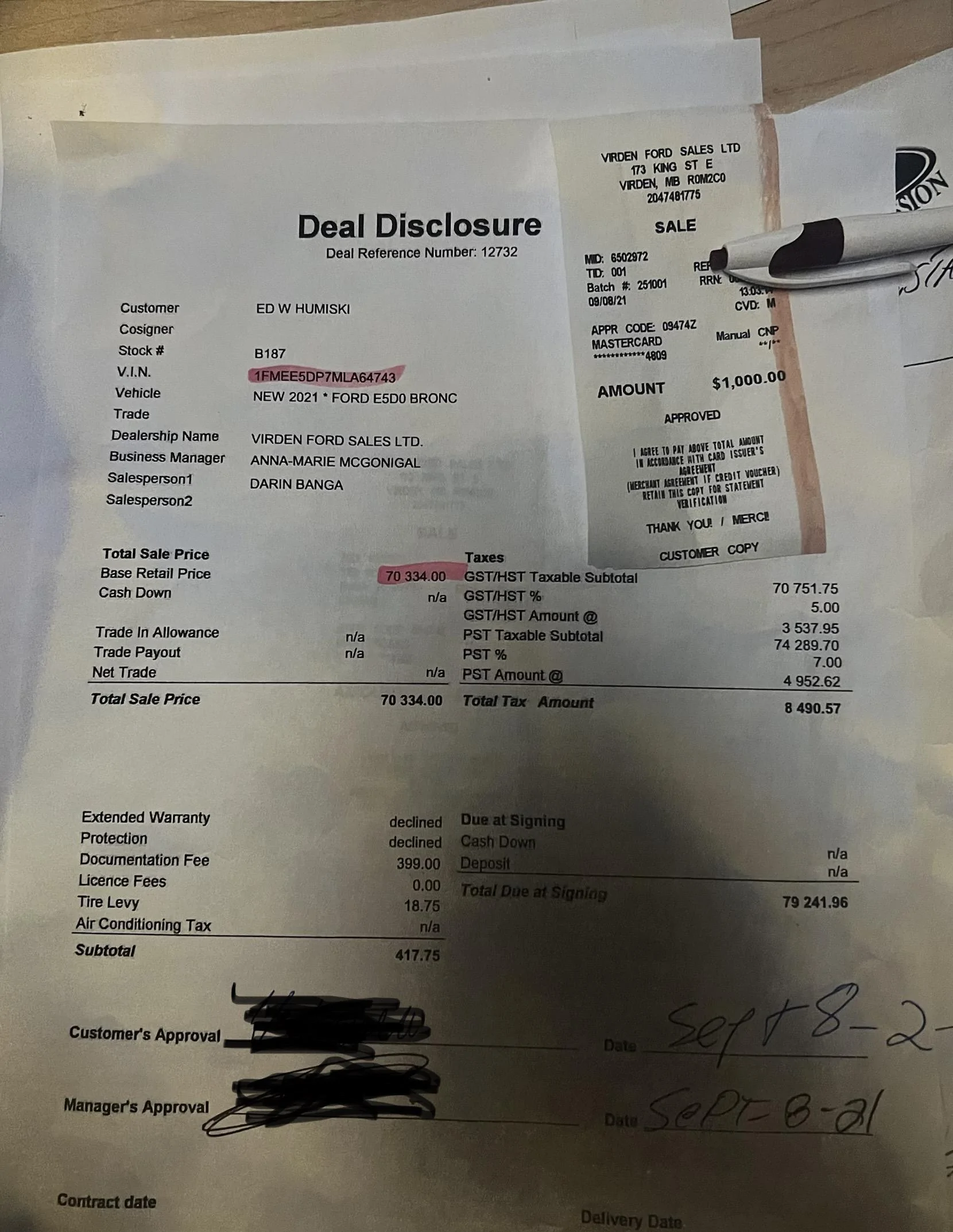 ***UPDATE***Unfortunately….. another bad dealer to report: Virden Ford ...