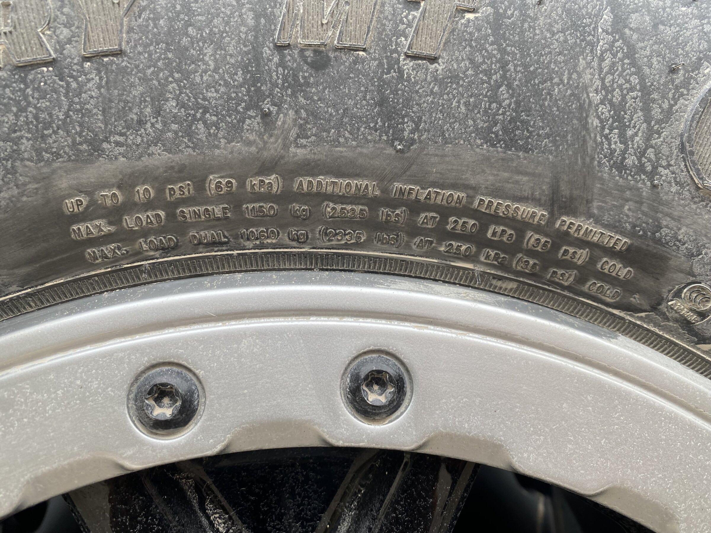Tire Pressure Issue: Maximum PSI on door frame sticker higher than tire ...