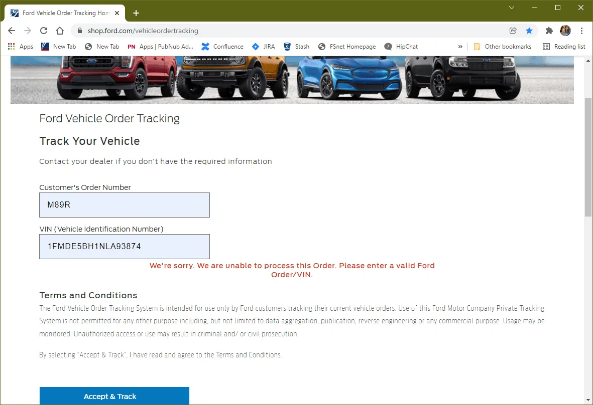 Ford order tracking website stopped tracking my order, anyone else ...