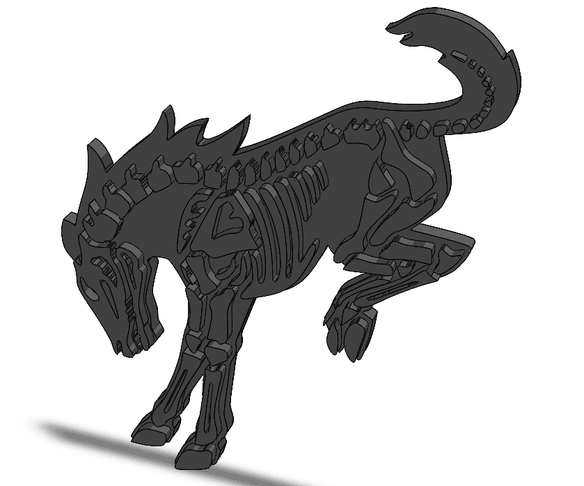 3D Printed Emblems -- Skeleton Bronco Logo & Classic Script Emblem ...