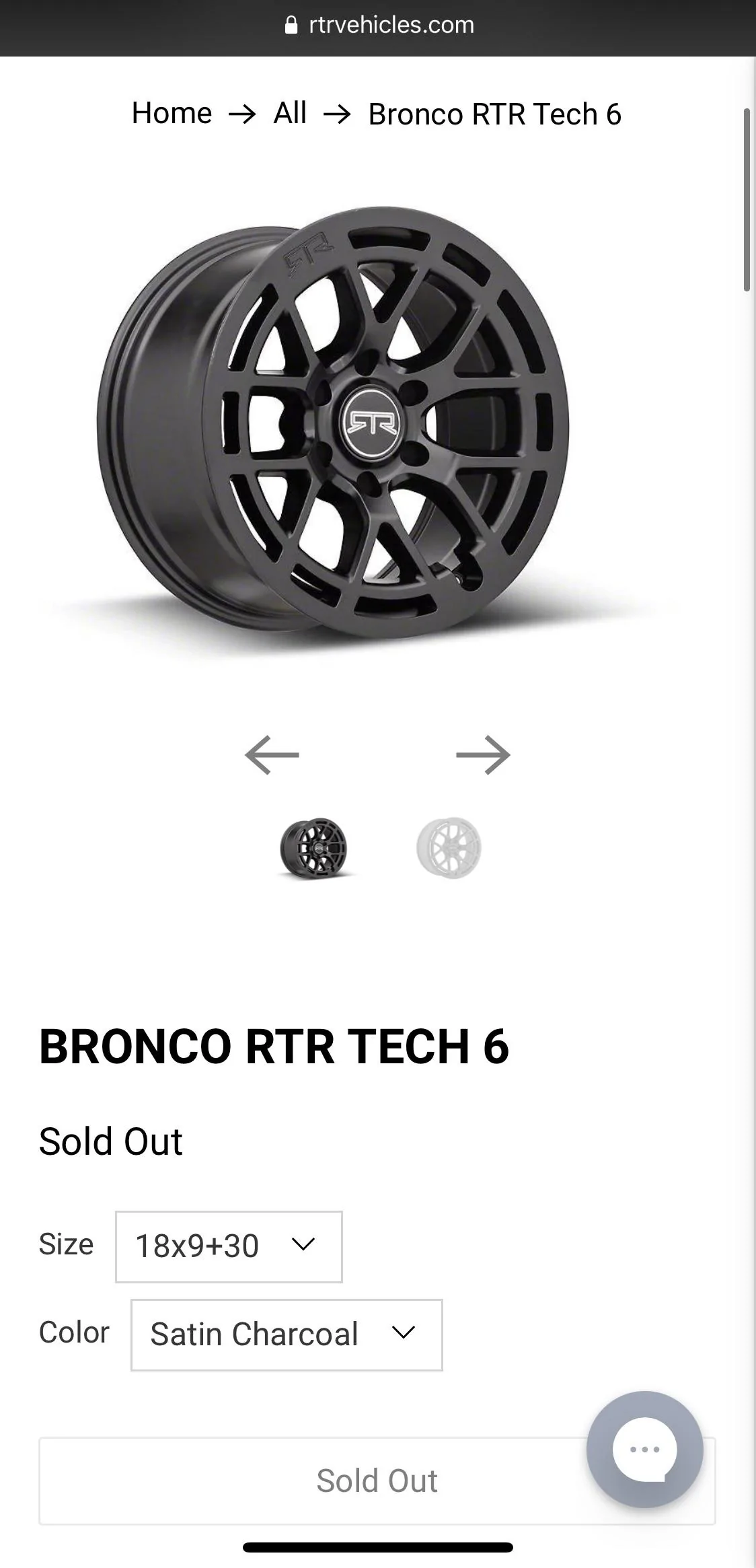 Massachusetts - Satin Charcoal RTR Tech 6 Wheels | Bronco6G - 2021 ...