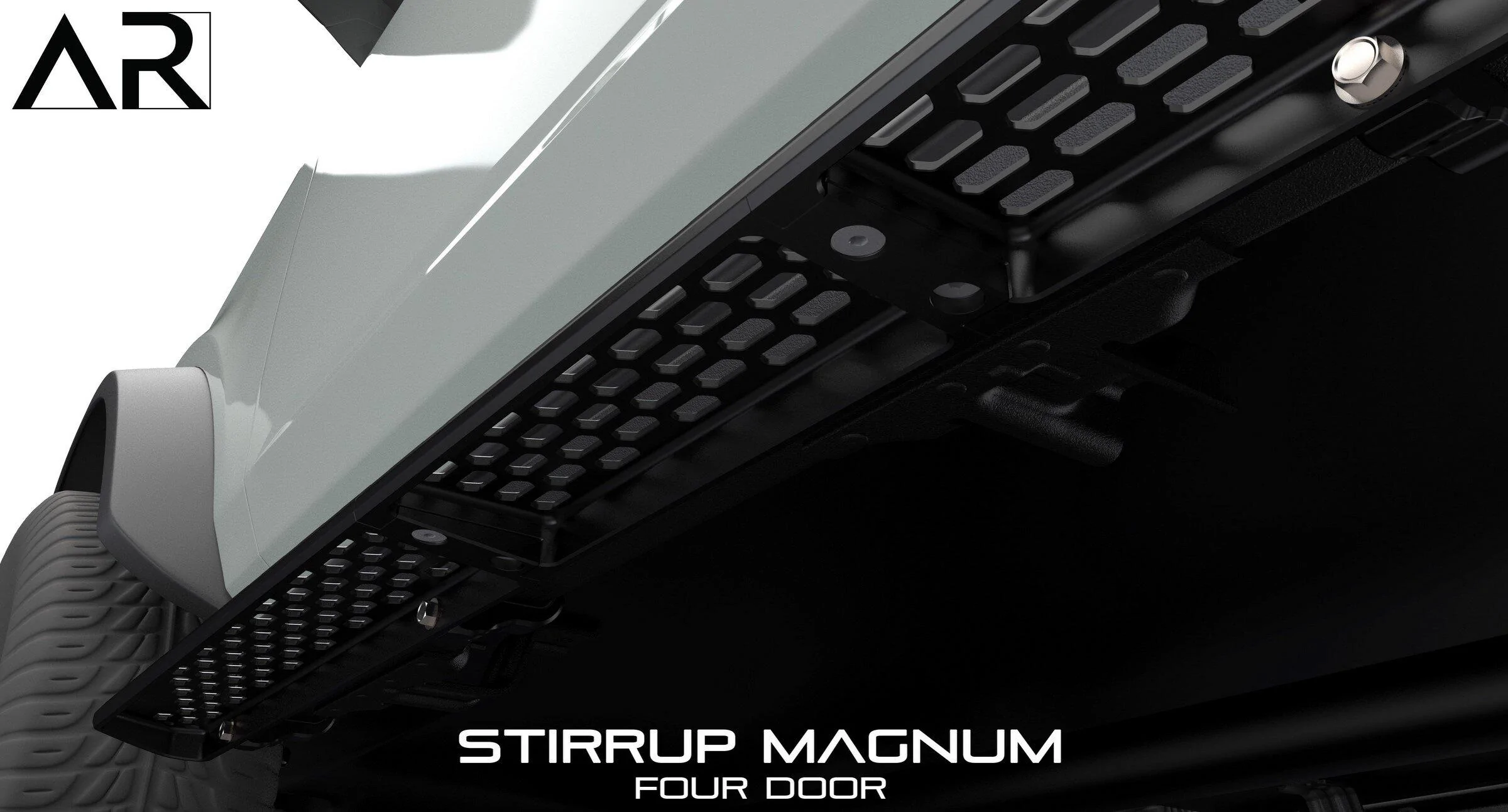 AR | MAGNUM STIRRUP® Full Length Billet Aluminum Side Step for OEM Rock ...