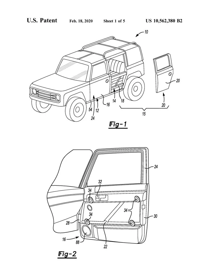 Ford Patents Light Weight Removable Body Door System with Built-In Tube ...