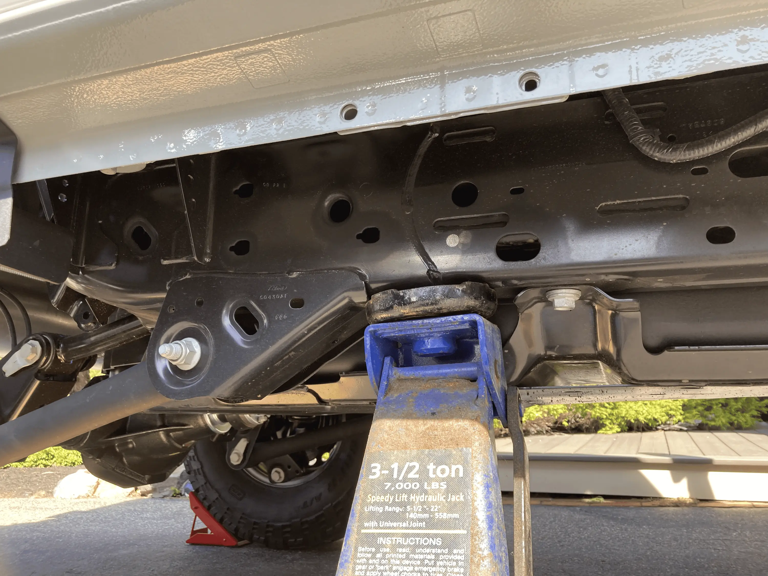 Where to place floor jack to use jack stands. | Bronco6G - 2021+ Ford ...