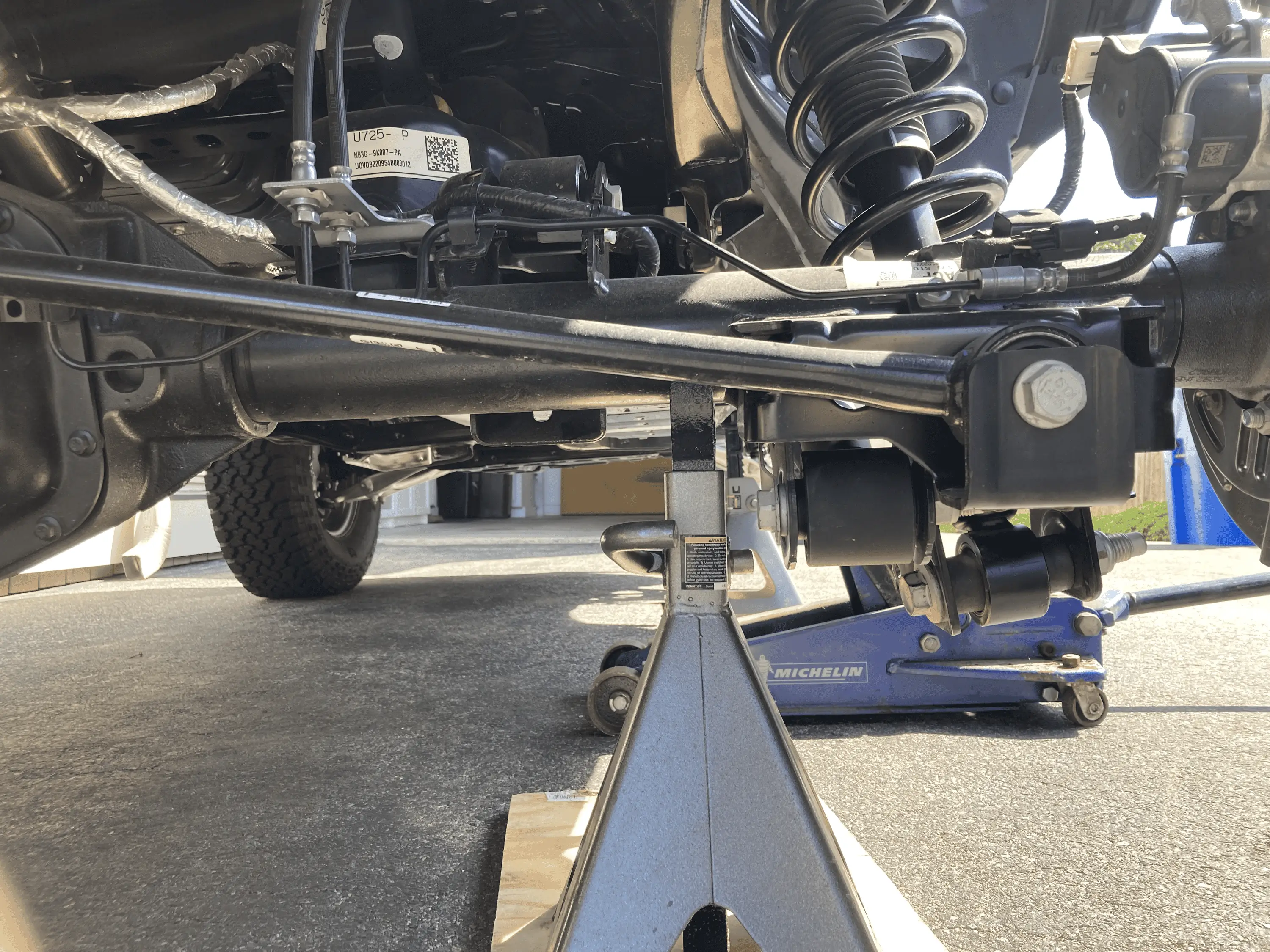 Where to place floor jack to use jack stands. | Bronco6G - 2021+ Ford ...