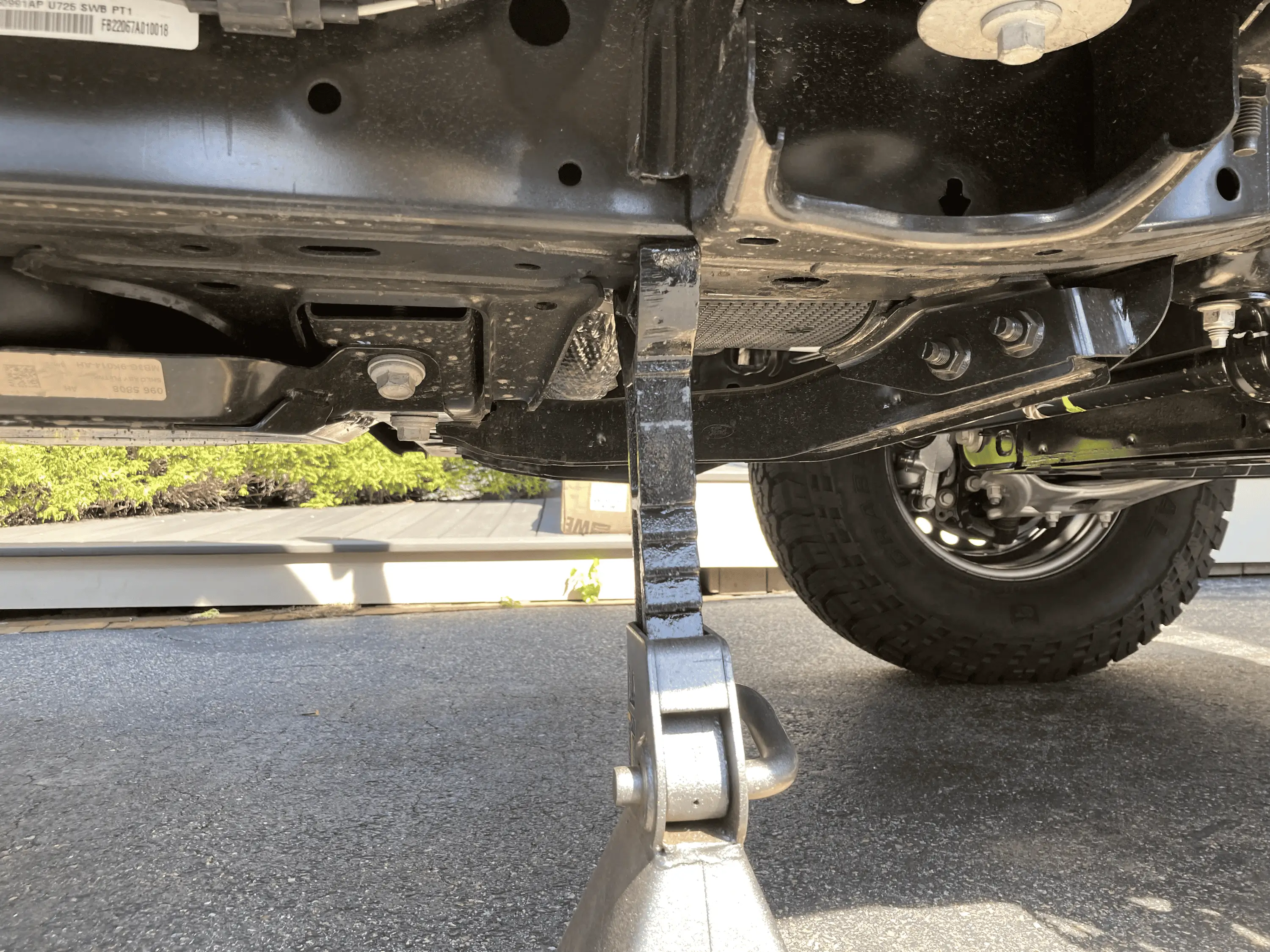 Where to place floor jack to use jack stands. | Bronco6G - 2021+ Ford ...