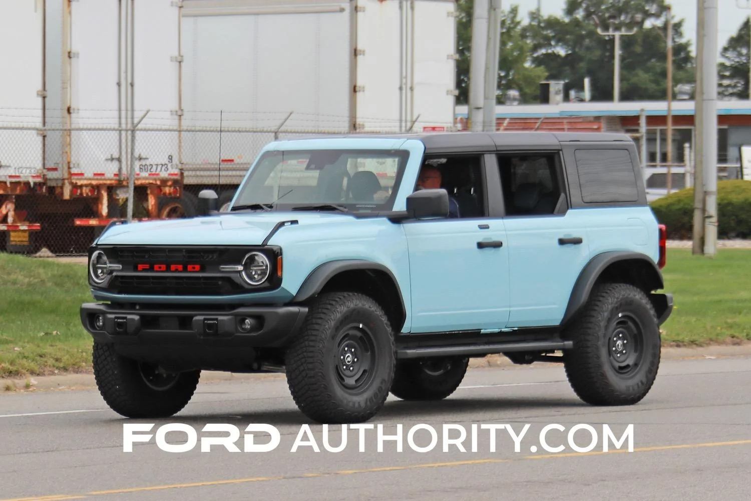 Robin's Egg Blue + Black Grill + Black Painted MOD Top Bronco Heritage ...