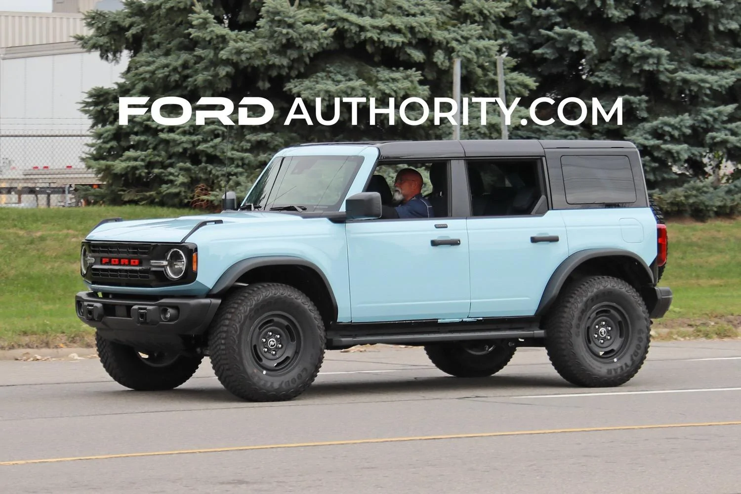 Robin's Egg Blue + Black Grill + Black Painted MOD Top Bronco Heritage ...