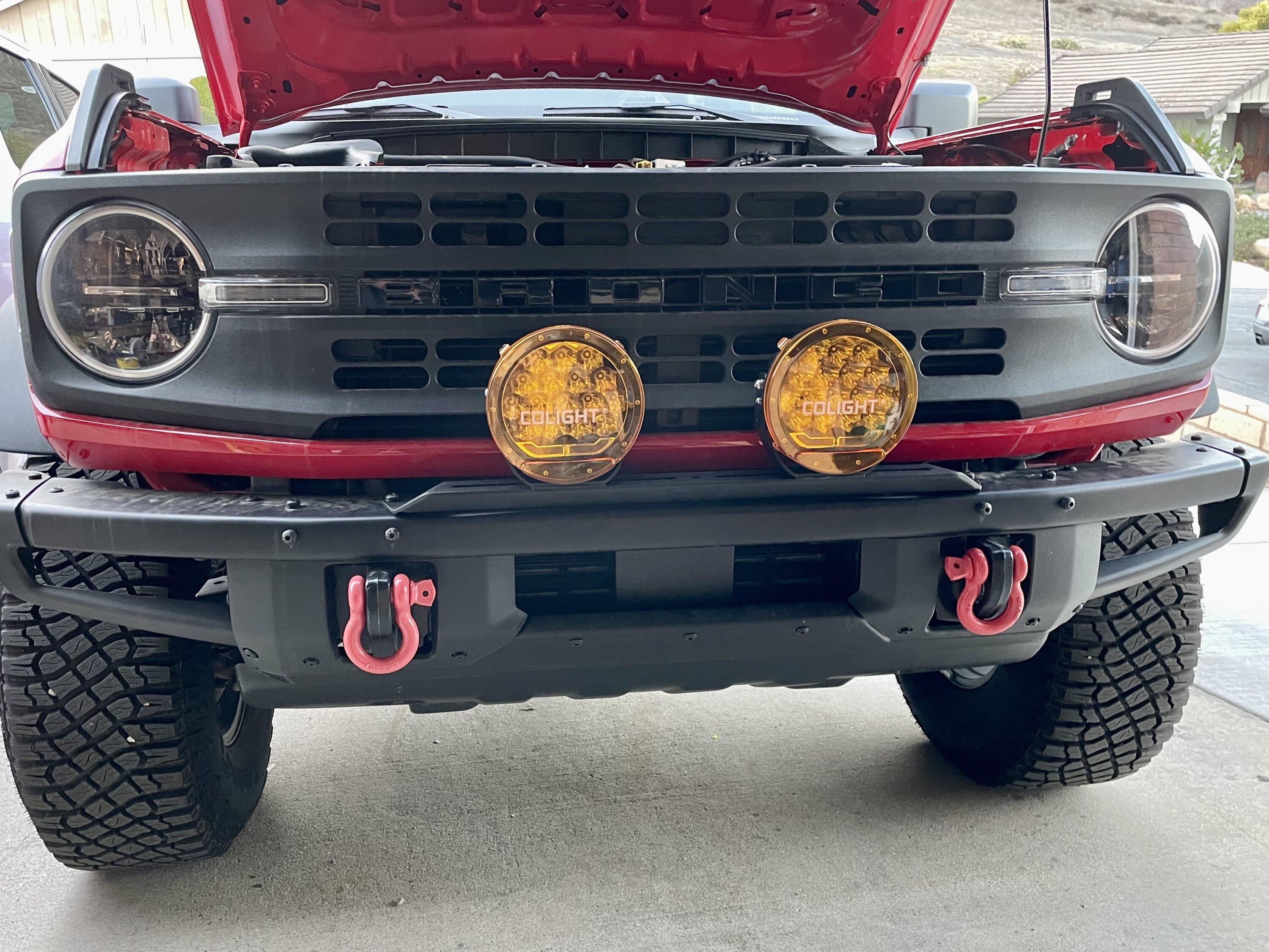 How to mount 8” driving lights to modular bumper? | Bronco6G - 2021 ...