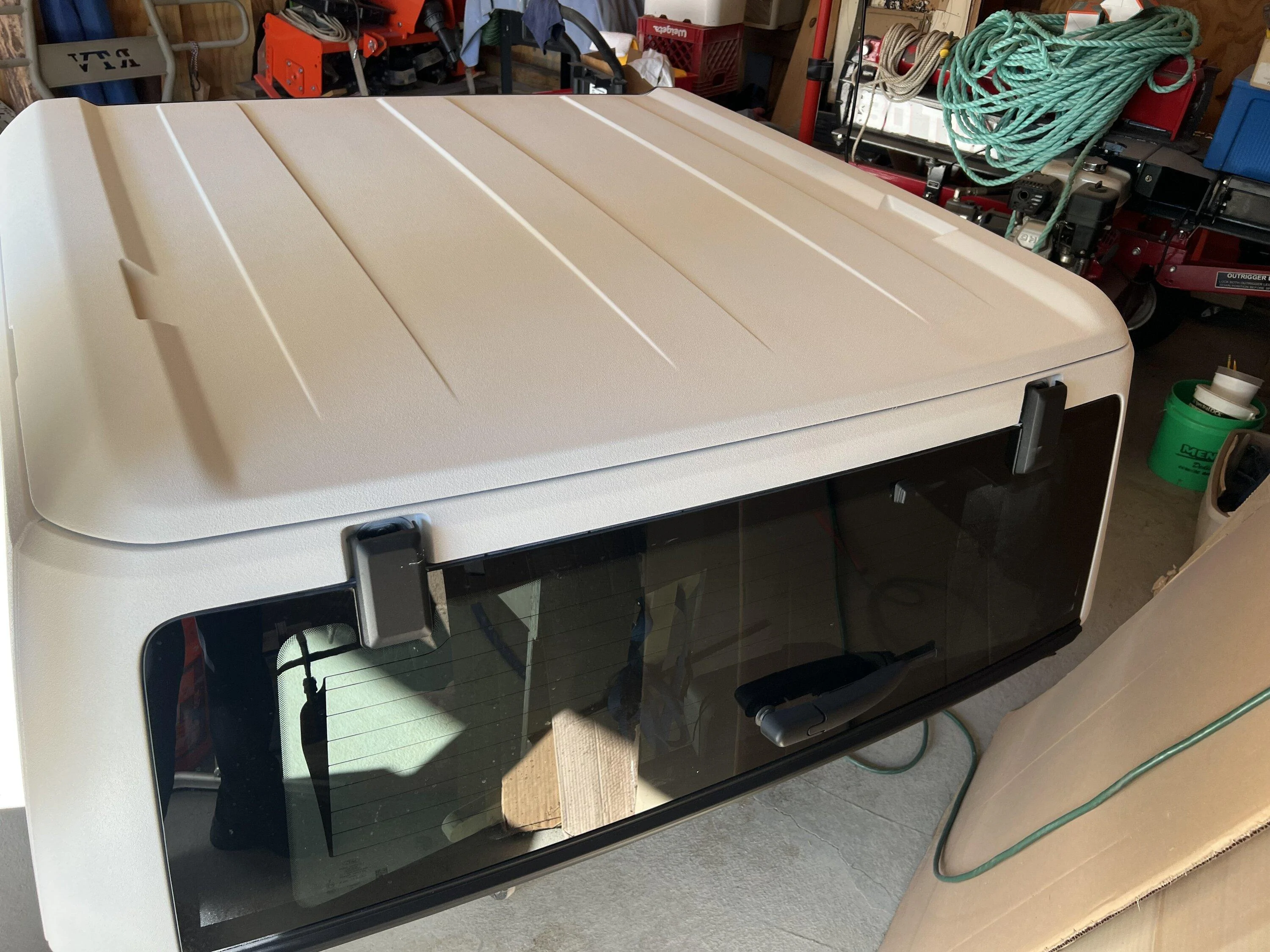 MIC hard top painted white using Raptor Spray Liner: DIY how-to and ...