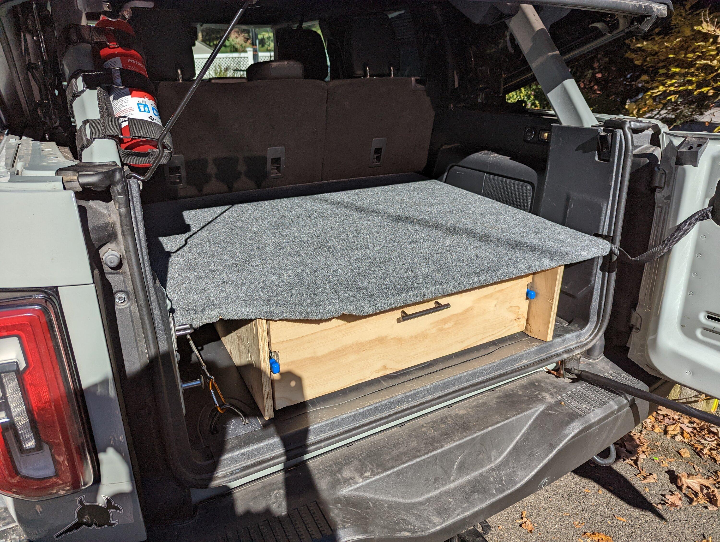 Built My Own Rear Cargo Storage Security Drawer | Bronco6G - 2021+ Ford ...