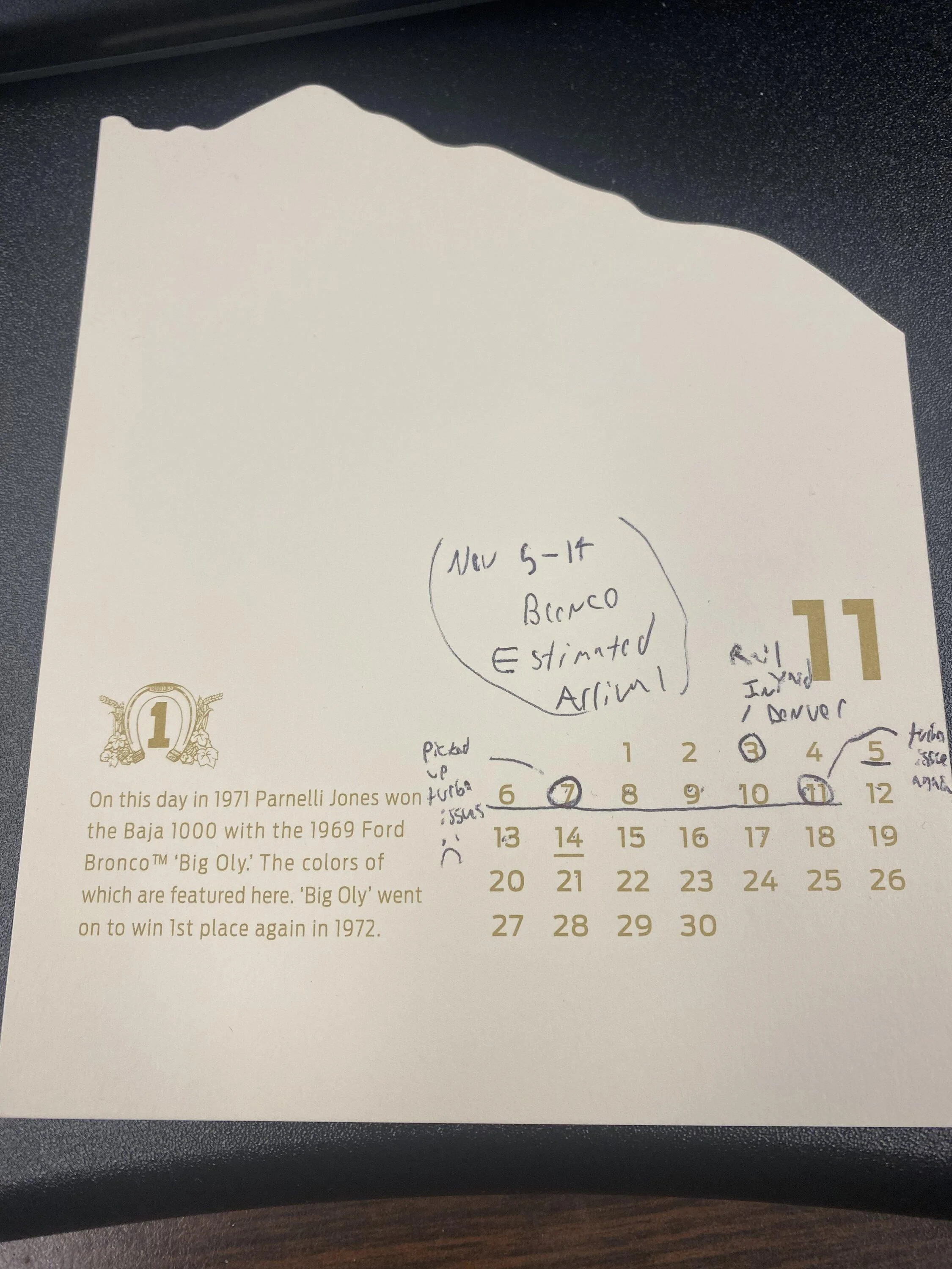 Tracking my Bronco on Bronco Calendar (Oct-Nov) | Bronco6G - 2021+ Ford ...