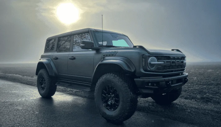 Eruption Green Bronco Raptor wrapped in satin stealth PPF wrap with ...