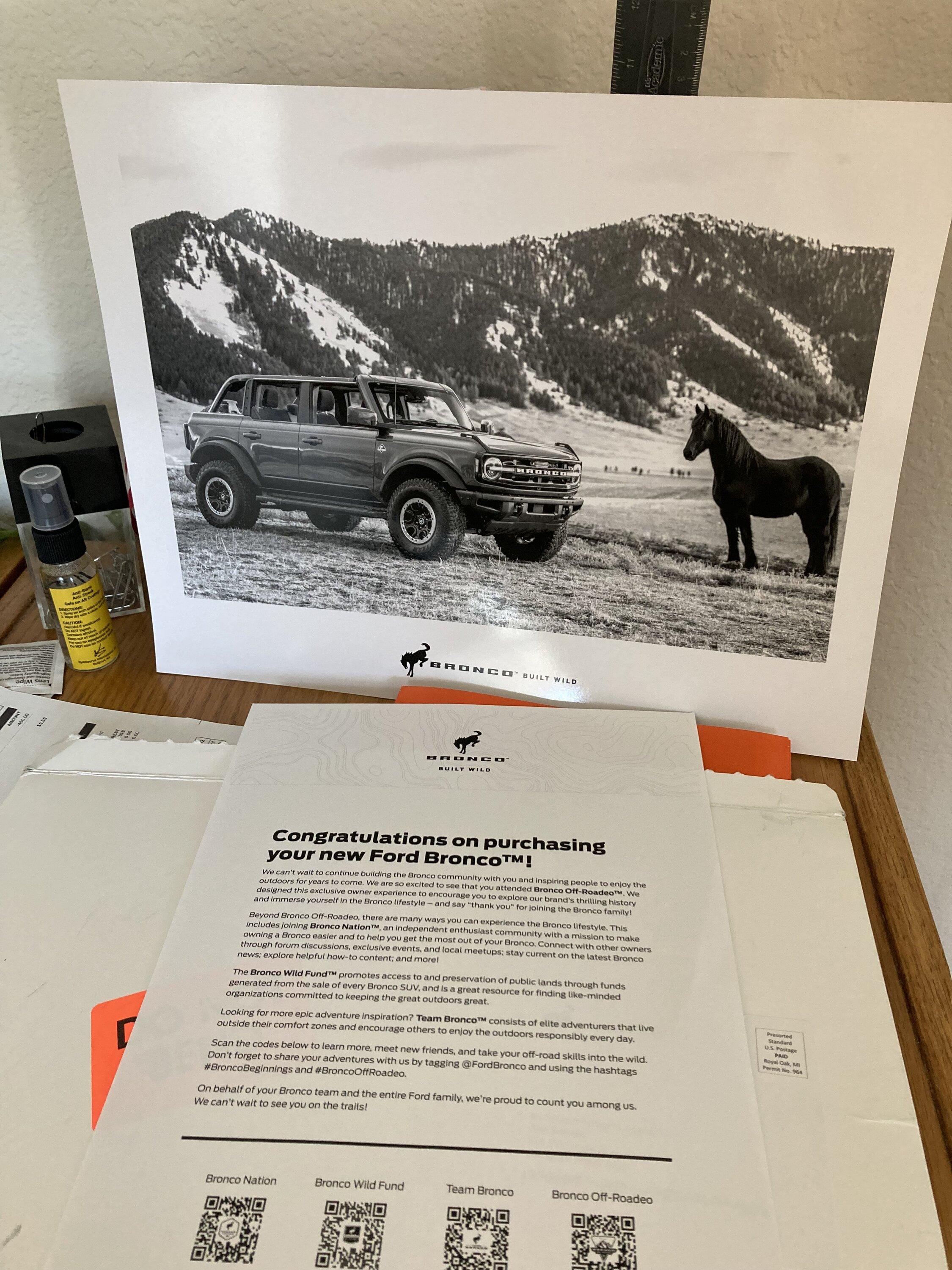 Bronco photo poster with wild bronco horse -- anyone else received this ...