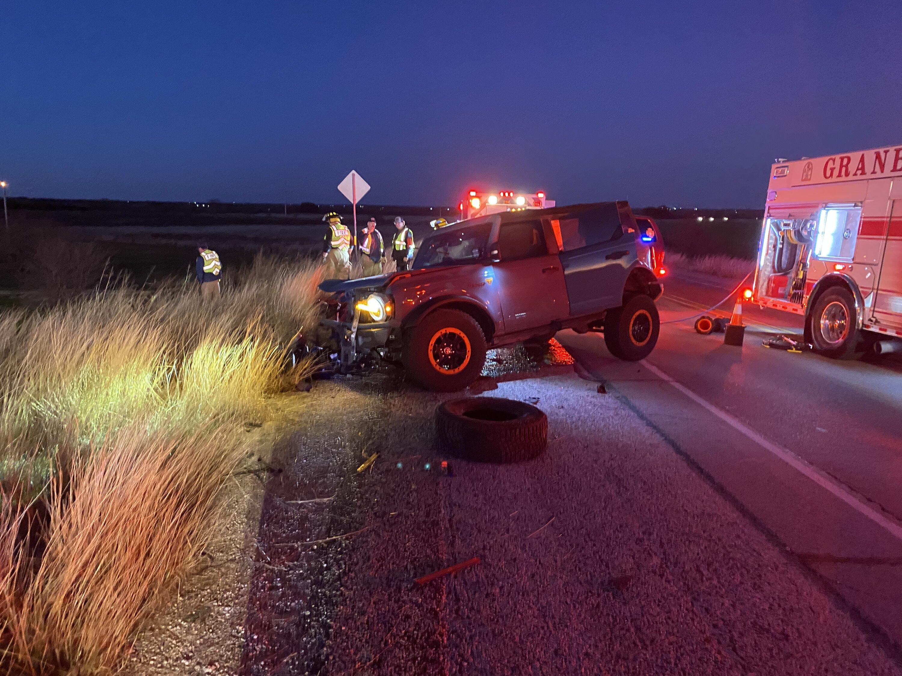 Head on collision report - we walked away OK from our destroyed Bronco ...