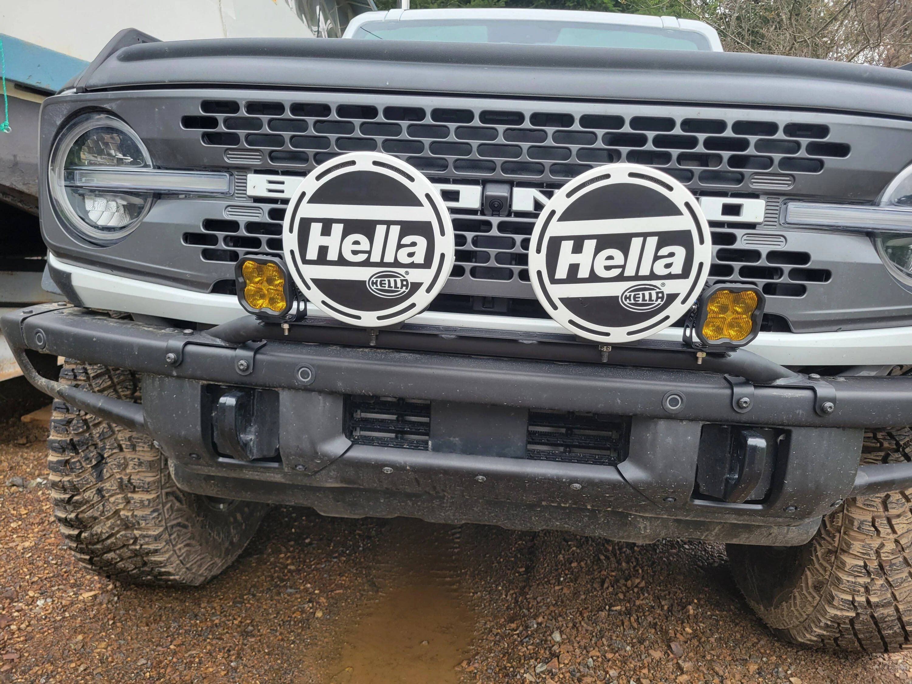 Front bumper lights install - modified zroadz lightbar to fit hella's ...