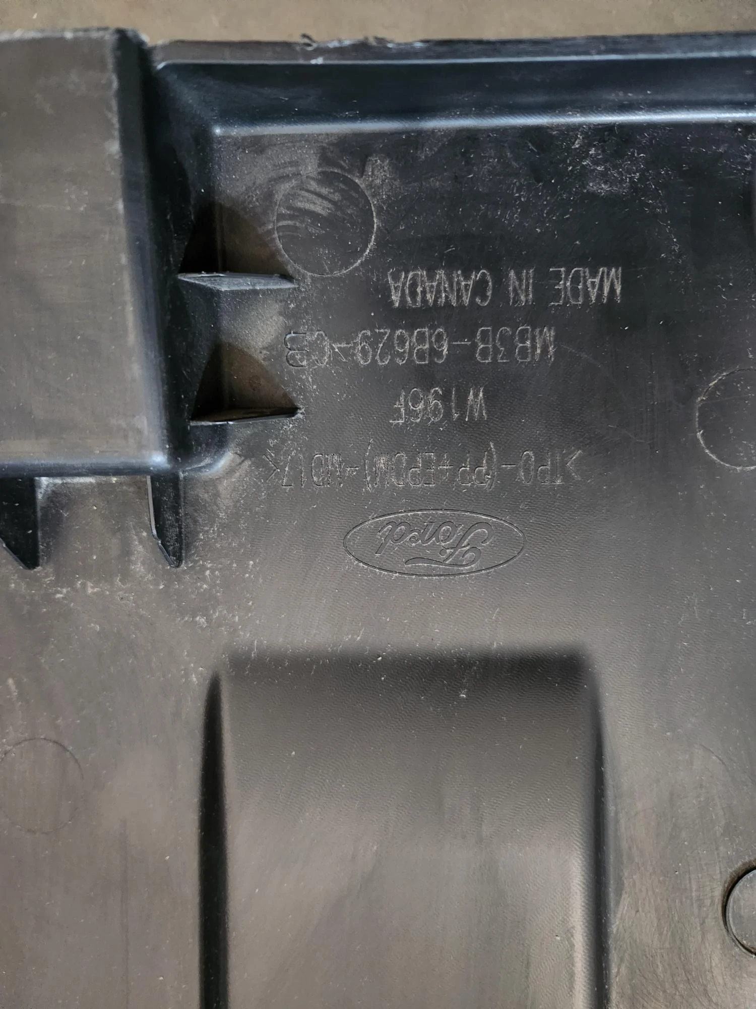 North Carolina - OEM stock factory plastic front skid plate MB3B-6B629 ...