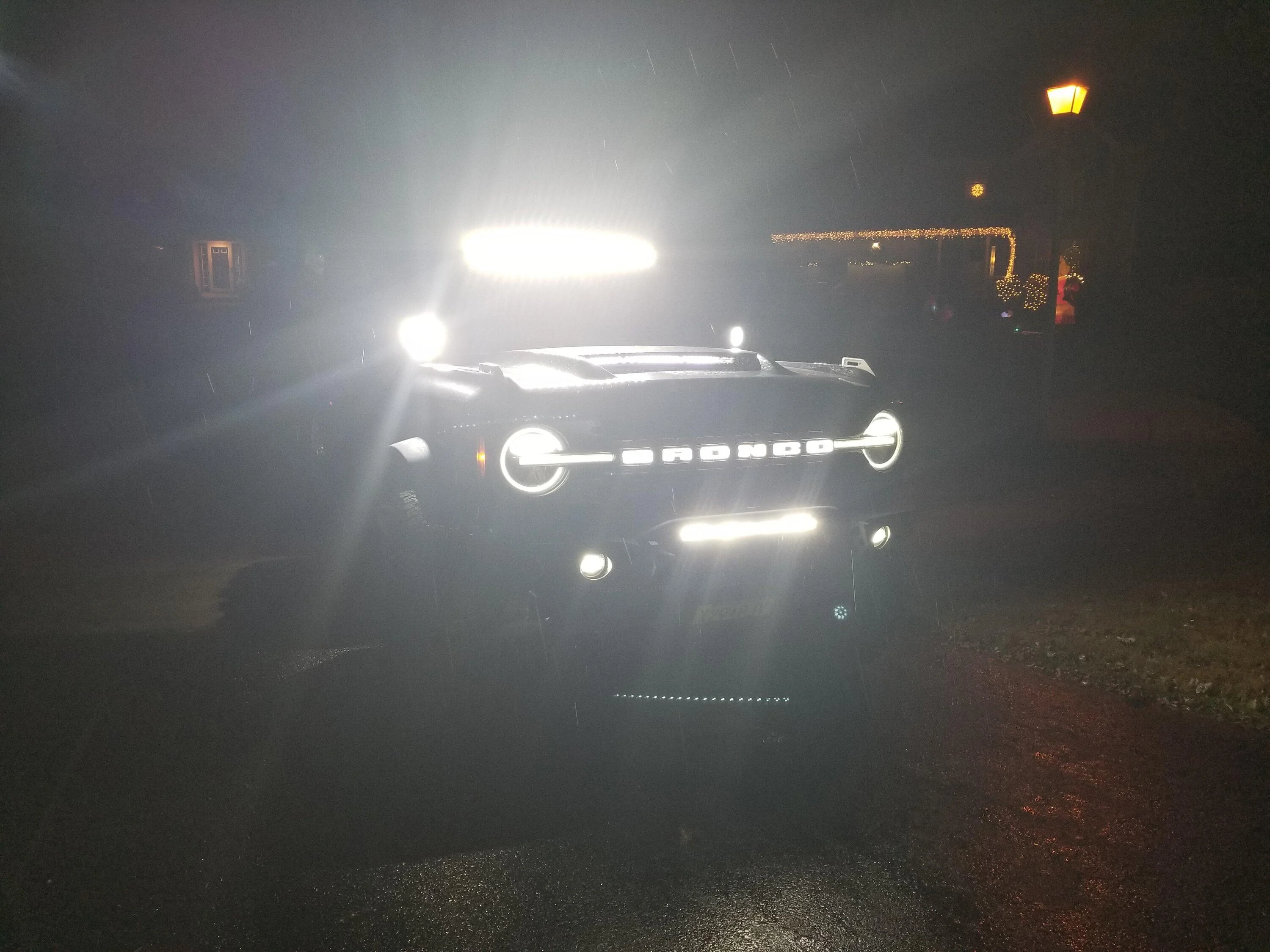 Alternative to the backlit Oracle letters: Ecarzo light up Bronco ...