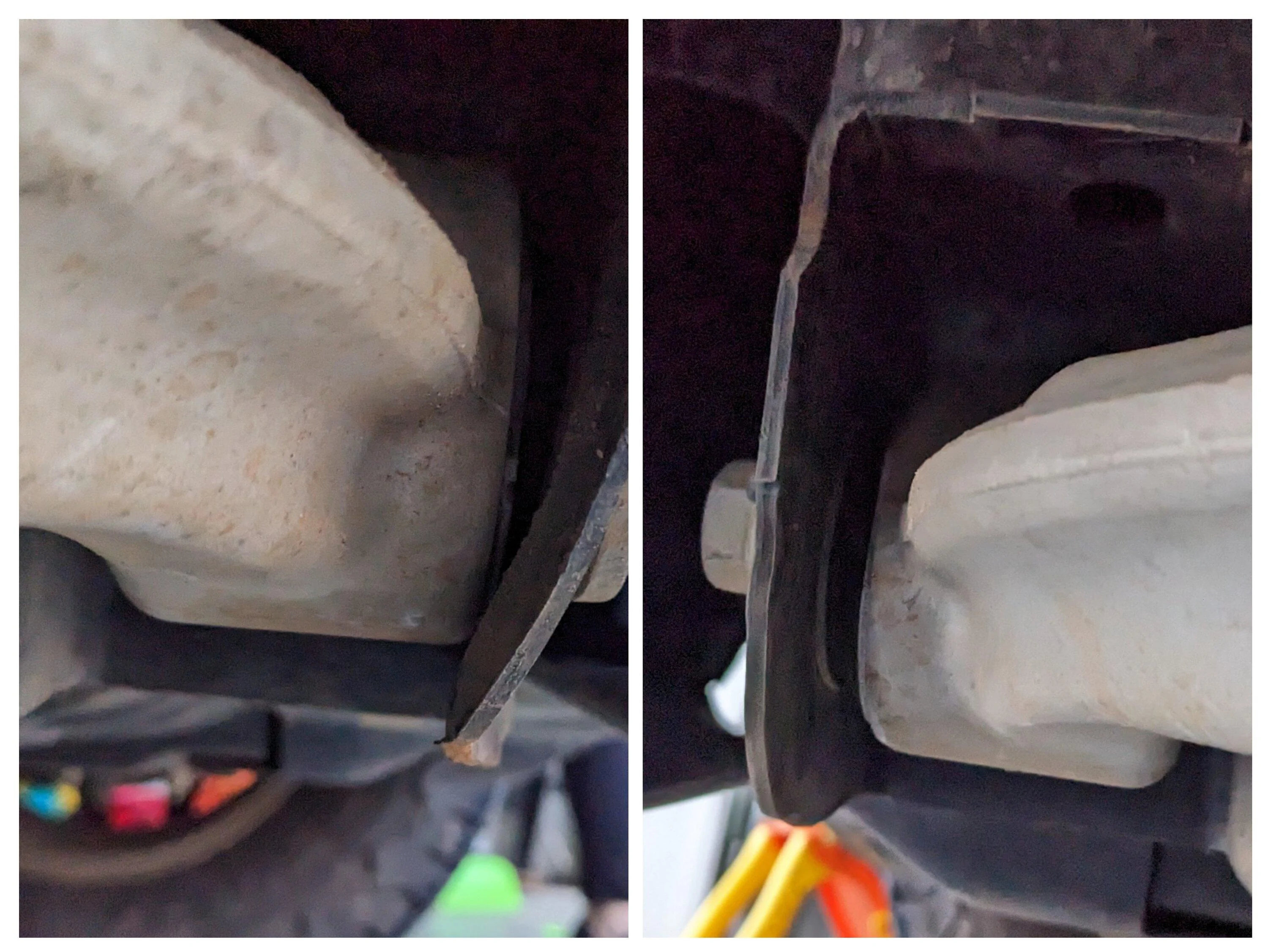 Lower control arm mounting point damage. Should I be worried ...