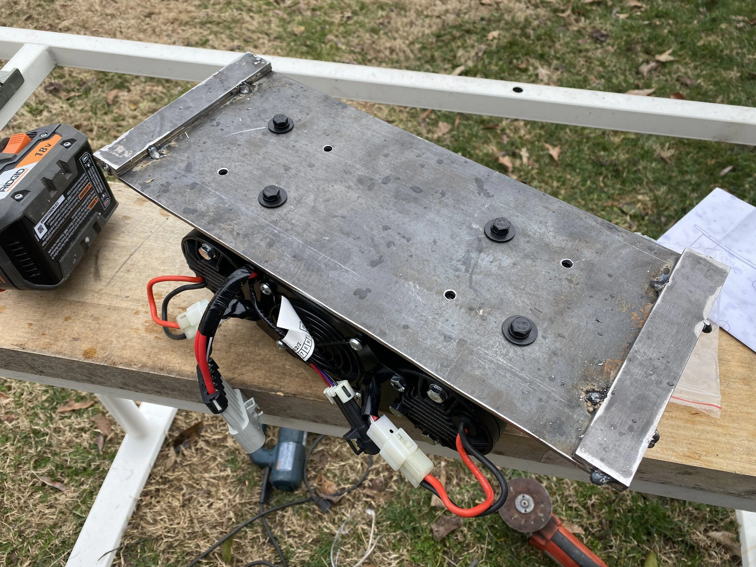 Hammerbuilt brace AND ARB twin install in the tire carrier - custom ...