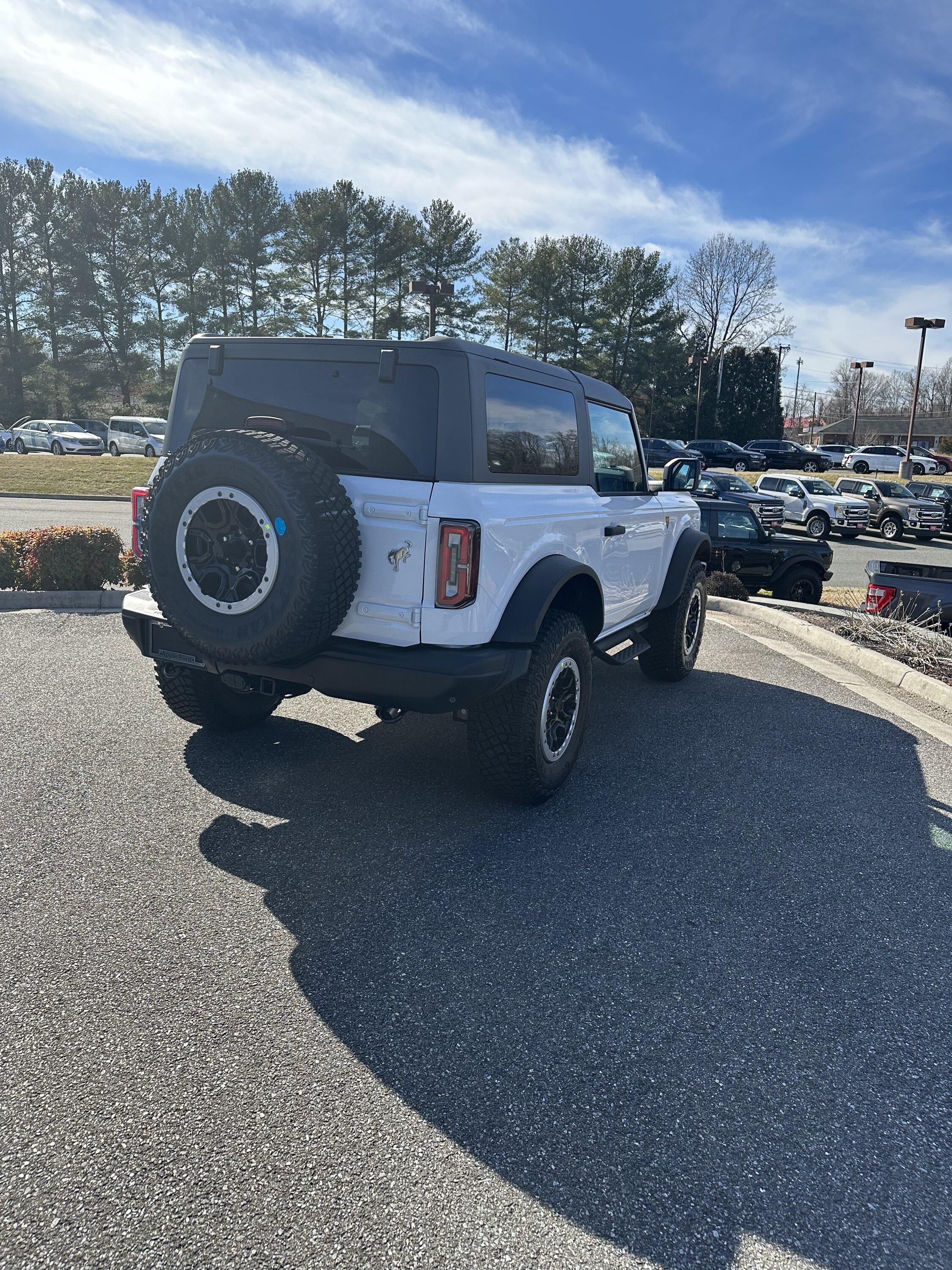 New Member and new Bronco owner / 2 DR Badlands Build / Now with Fox ...