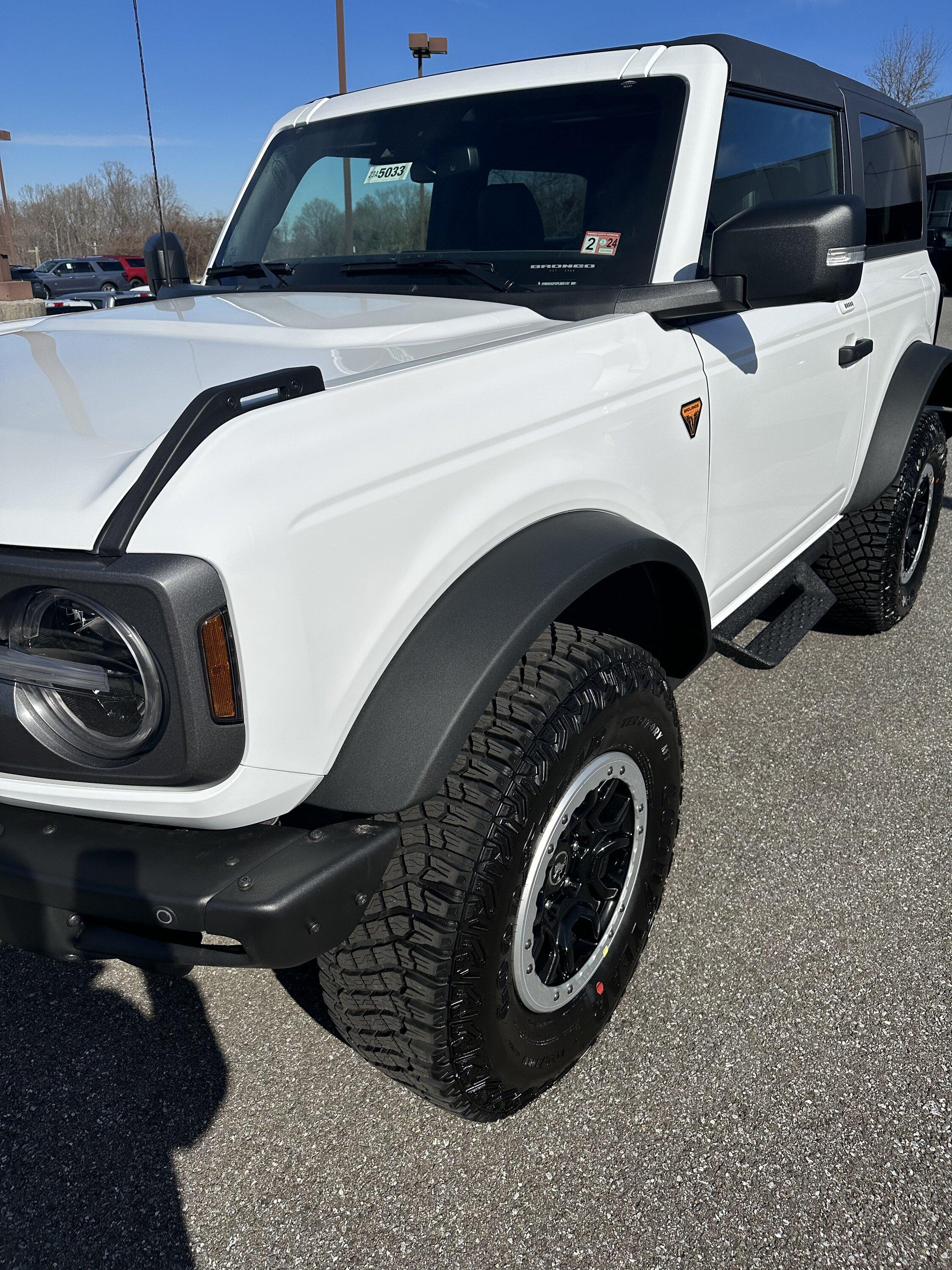 New Member and new Bronco owner / 2 DR Badlands Build / Now with Fox ...
