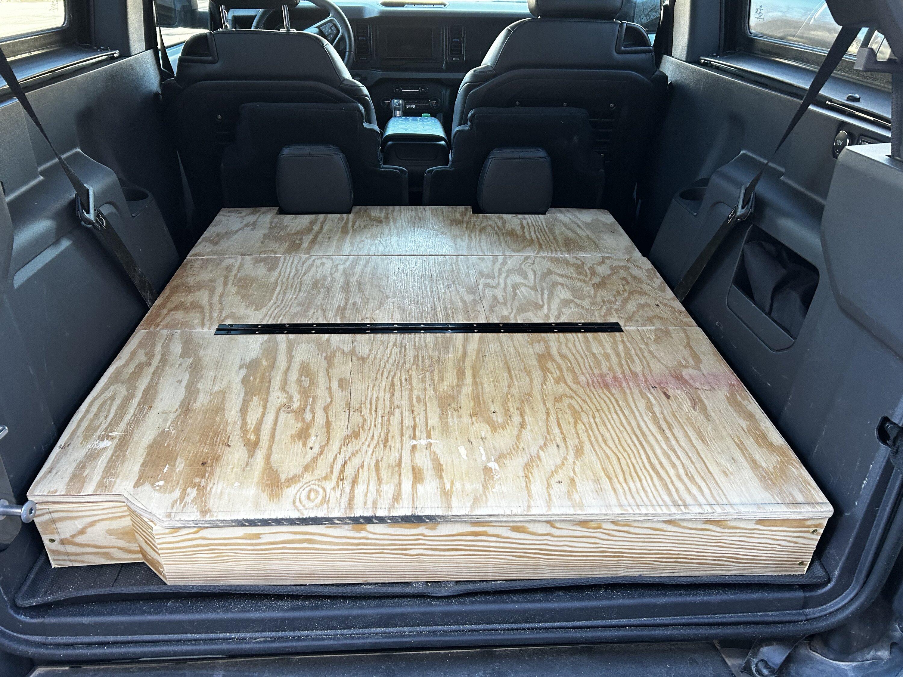 Another custom 2-door rear cargo area level platform | Bronco6G - 2021 ...