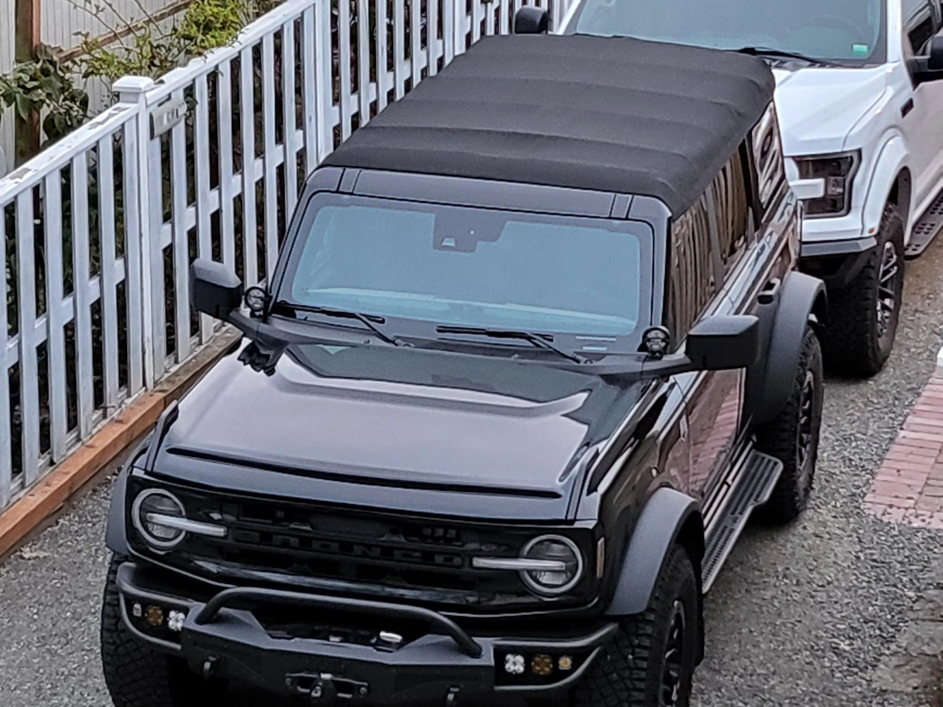 Installed IAG Gloss Black Hood Deflector | Bronco6G - 2021+ Ford Bronco ...