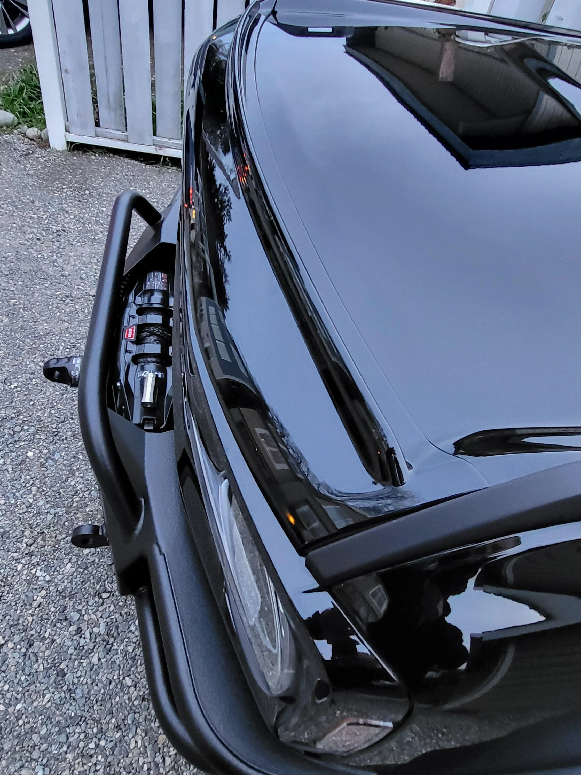 Installed IAG Gloss Black Hood Deflector | Bronco6G - 2021+ Ford Bronco ...