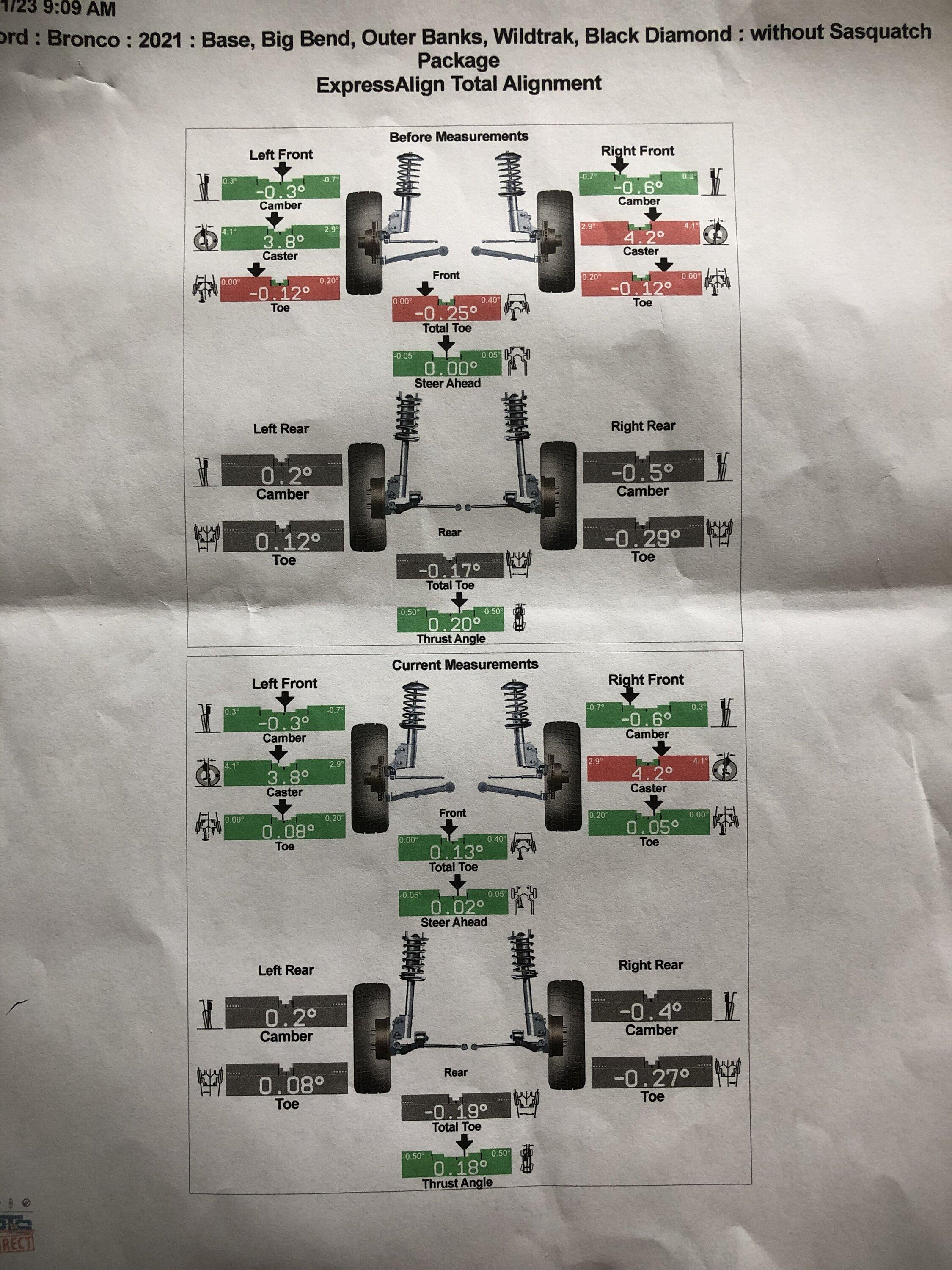 Alignment question: front camber not in spec as set by Ford? | Bronco6G ...