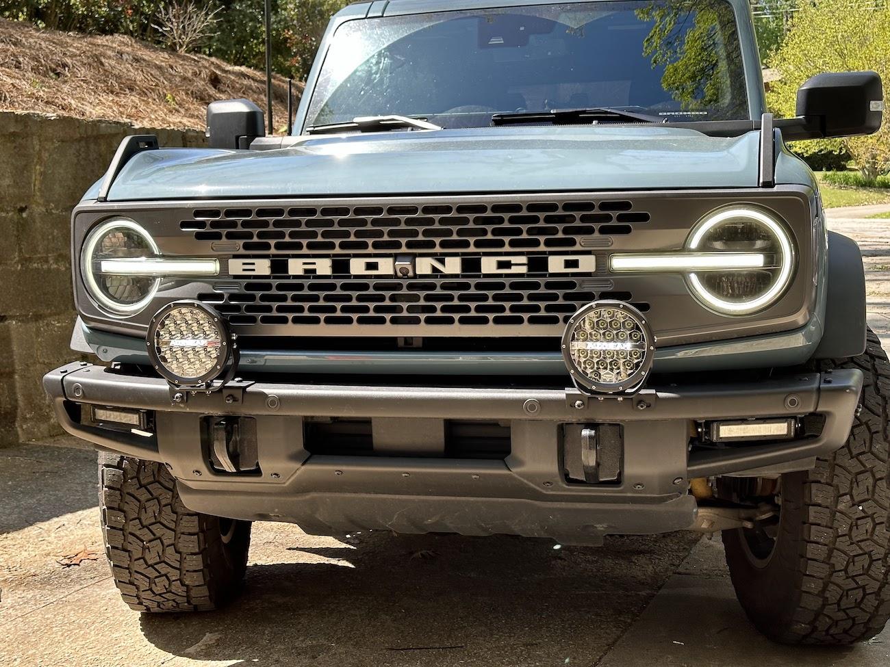 Tricky Motorsports Bumper Light Brackets x Auxbeam Round LED Offroad Lights | Bronco6G - 2021 ...