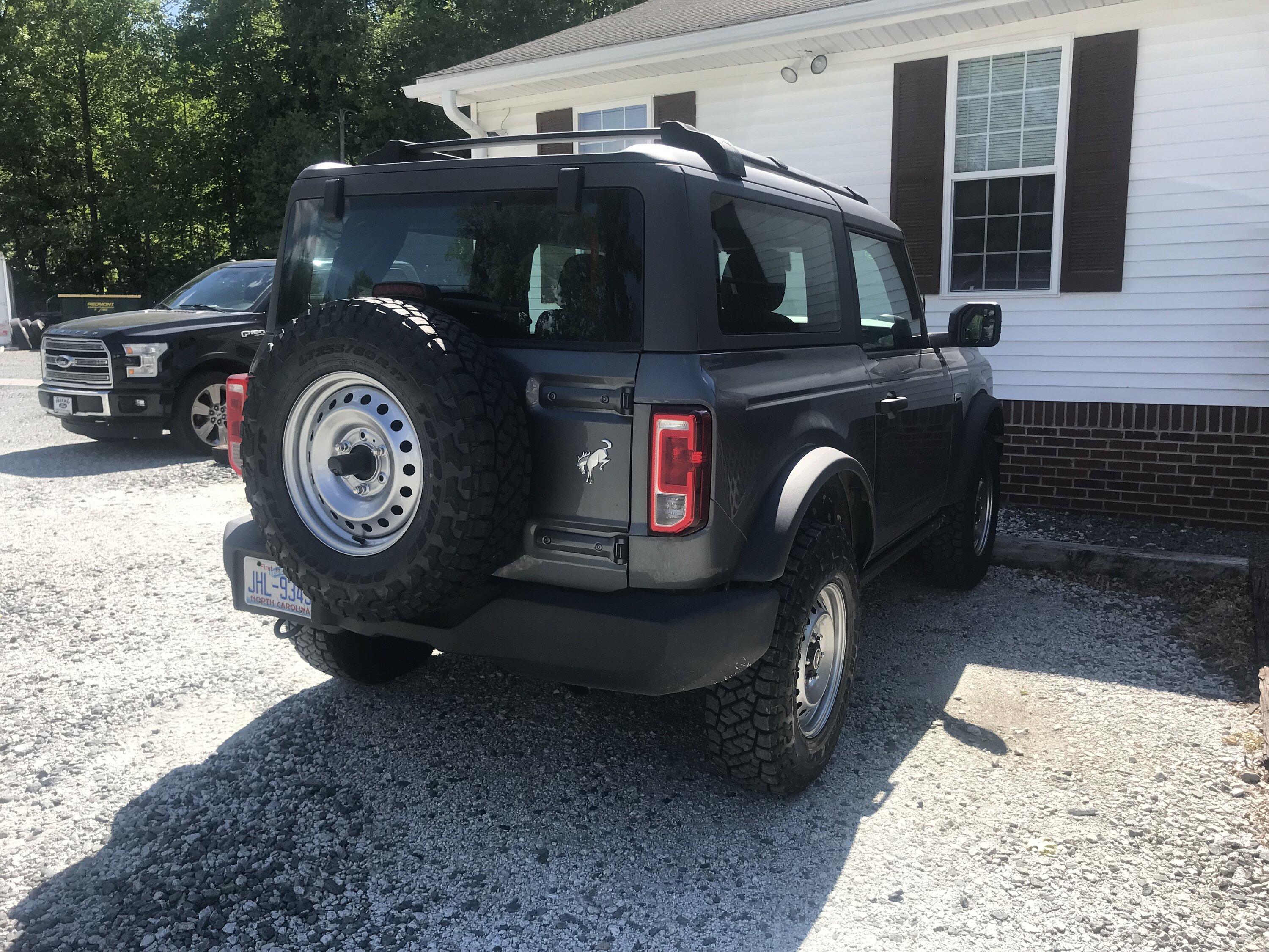 Toyo Trail RT 255/80R17E with painted Black Diamond Steel Take-offs ...