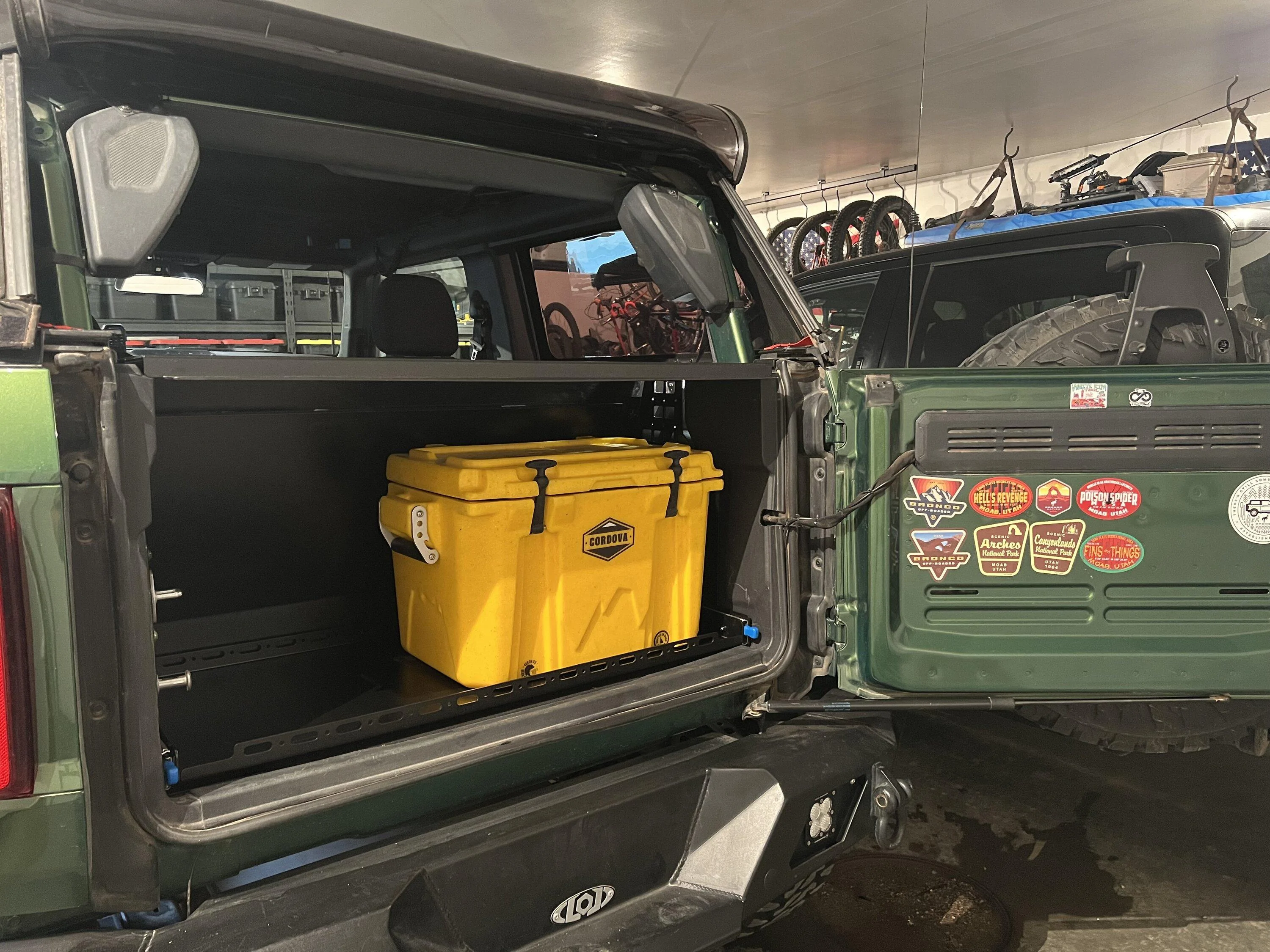 Diabolical locker security enclosure with slide for 2 door Bronco ...