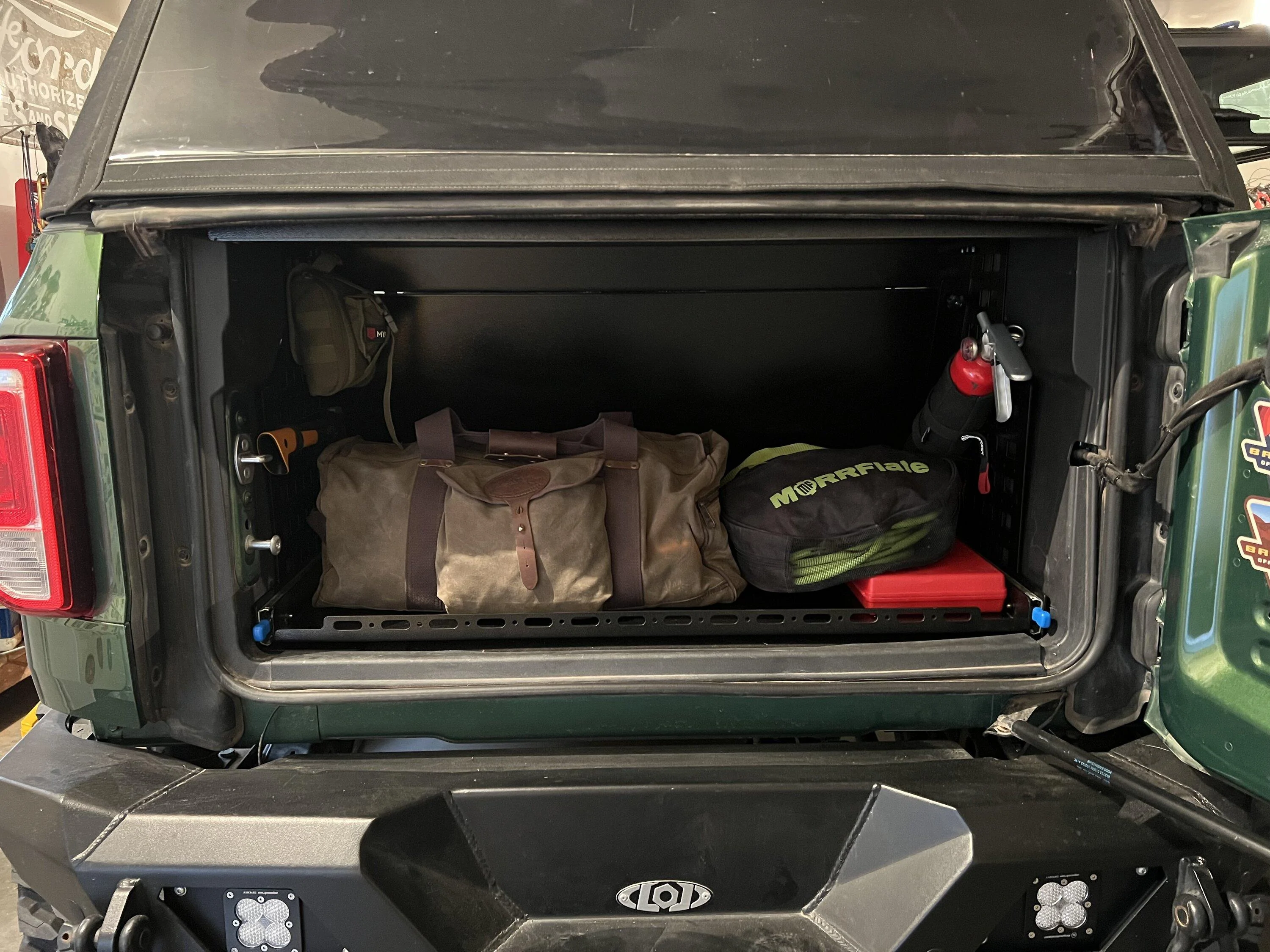 Diabolical locker security enclosure with slide for 2 door Bronco ...
