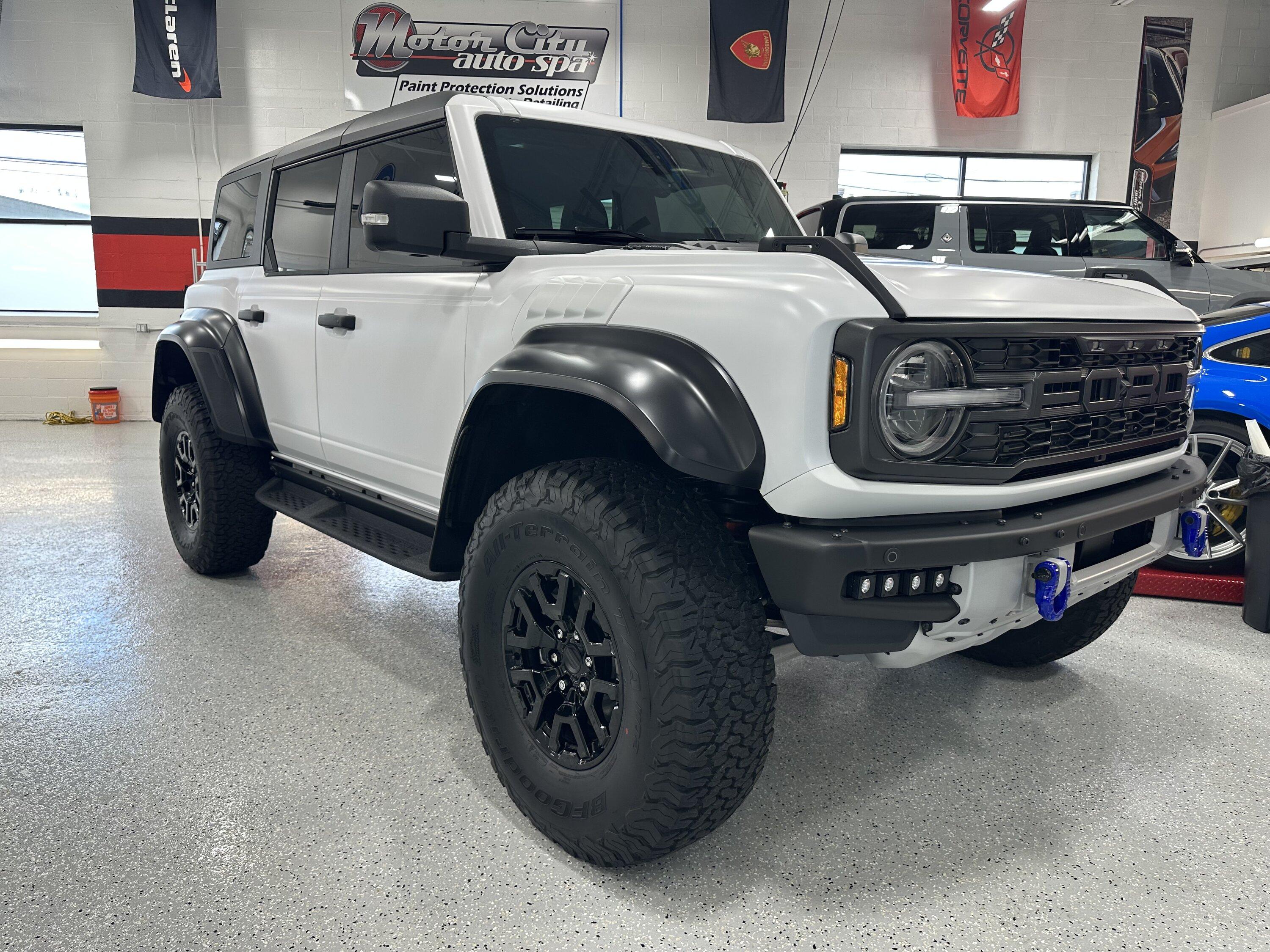 XPEL Stealth PPF Wrap Completed on Bronco Raptor in Oxford White ...