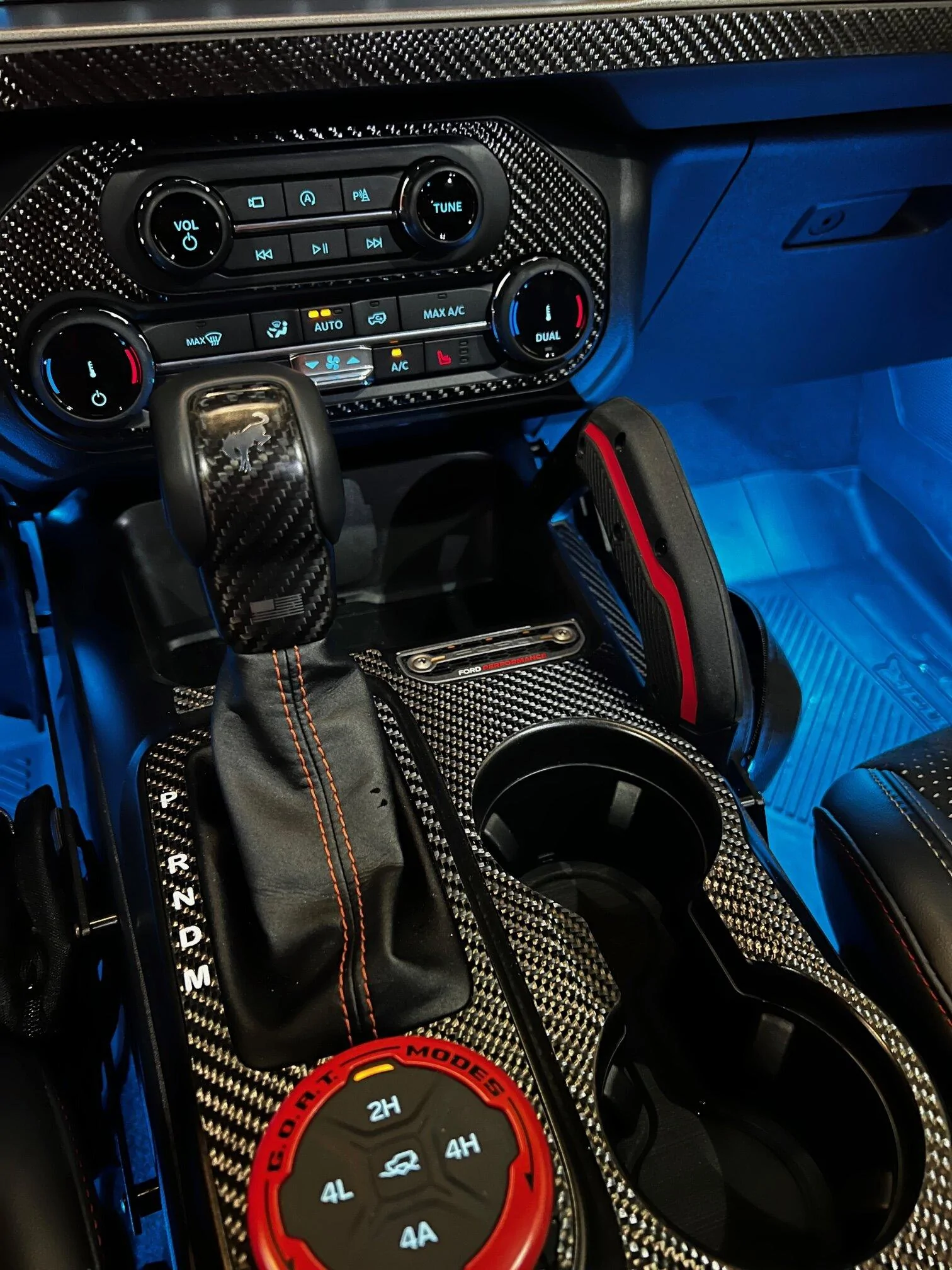 Interior Code Orange and Carbon Fiber Upgrades in Bronco Raptor ...