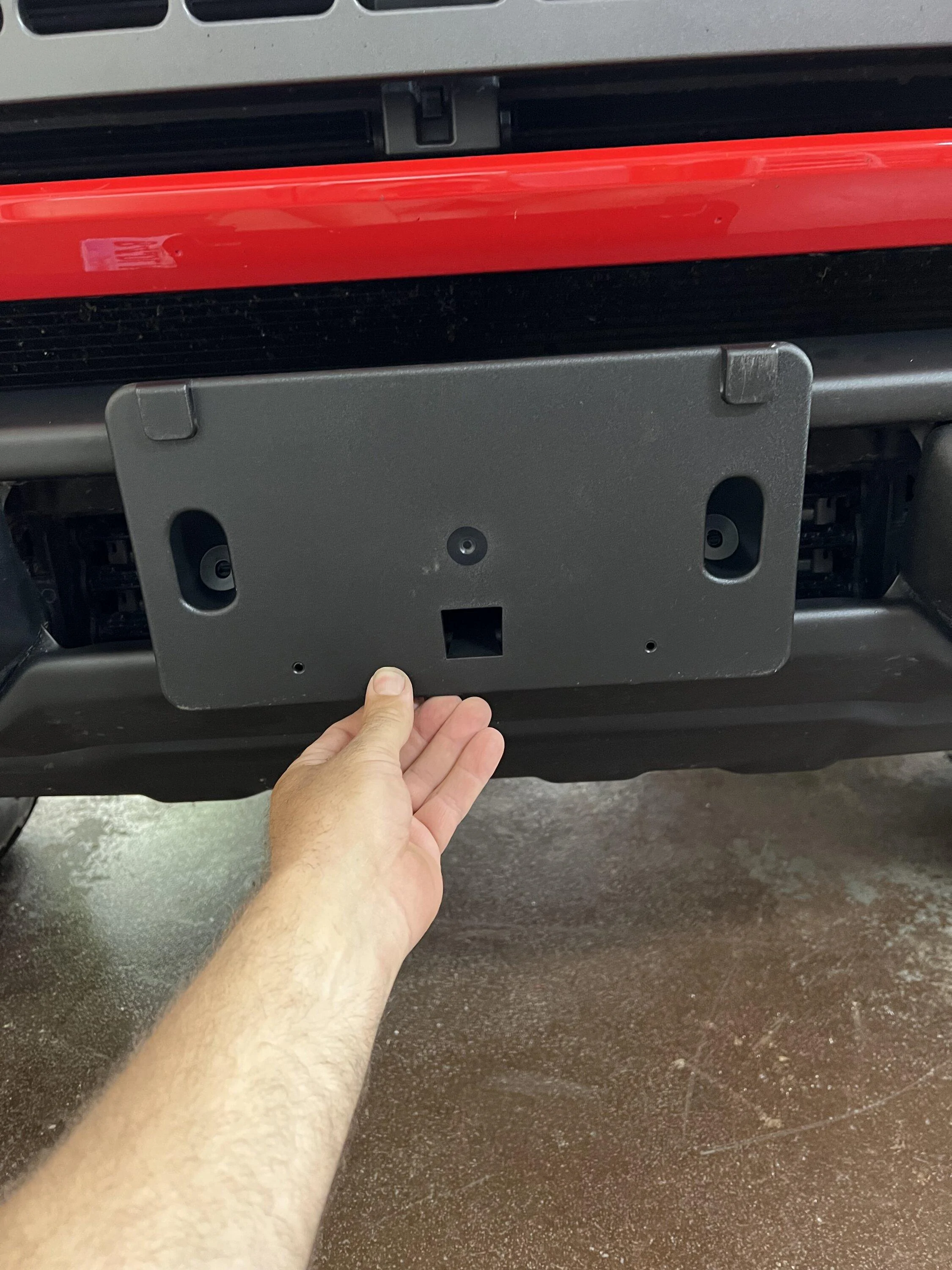 Factory tag bracket used differently to install tag. | Bronco6G - 2021 ...