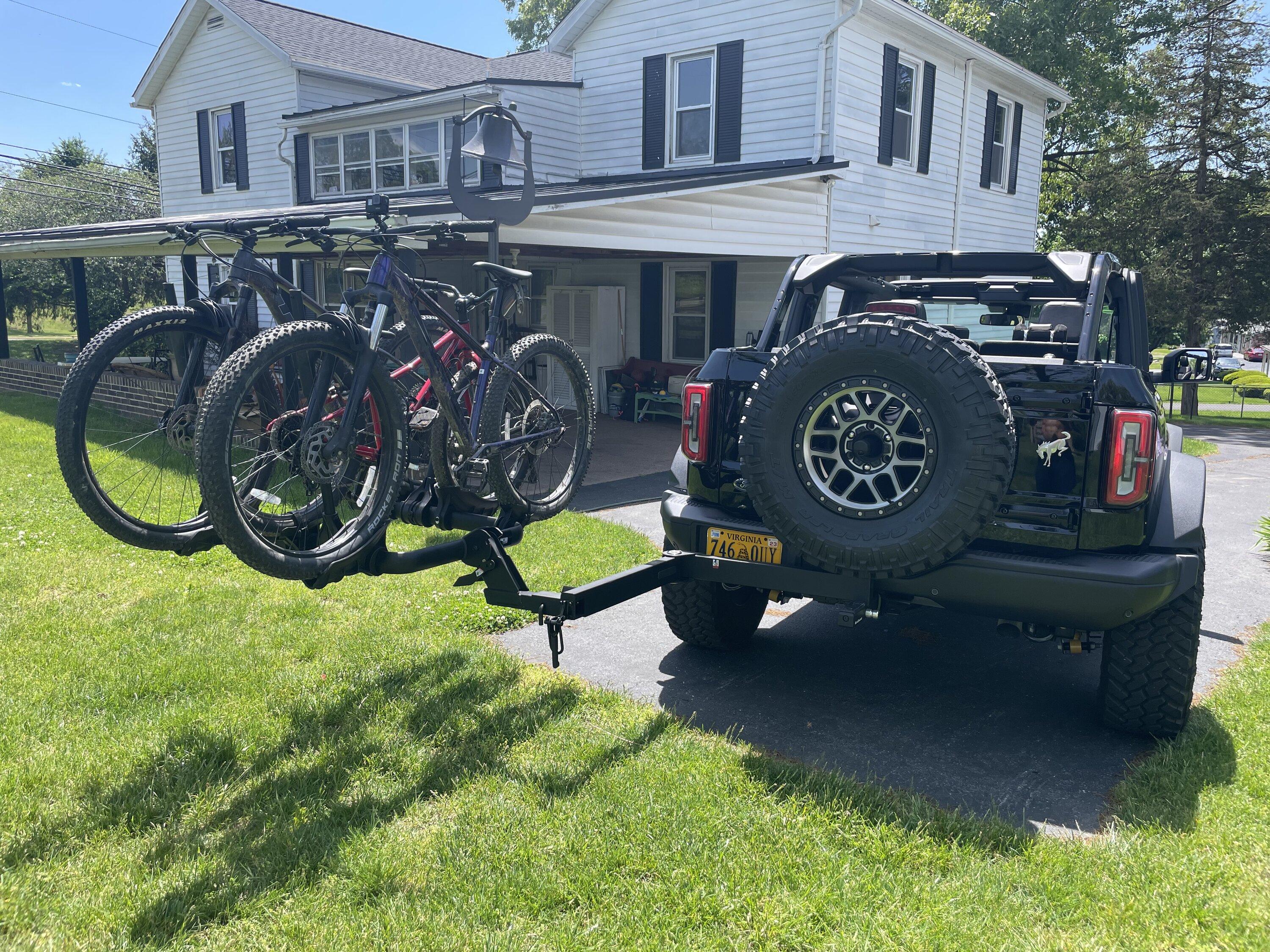 Bike rack that fits 2 bikes on 4-door Bronco? | Bronco6G - 2021+ Ford ...